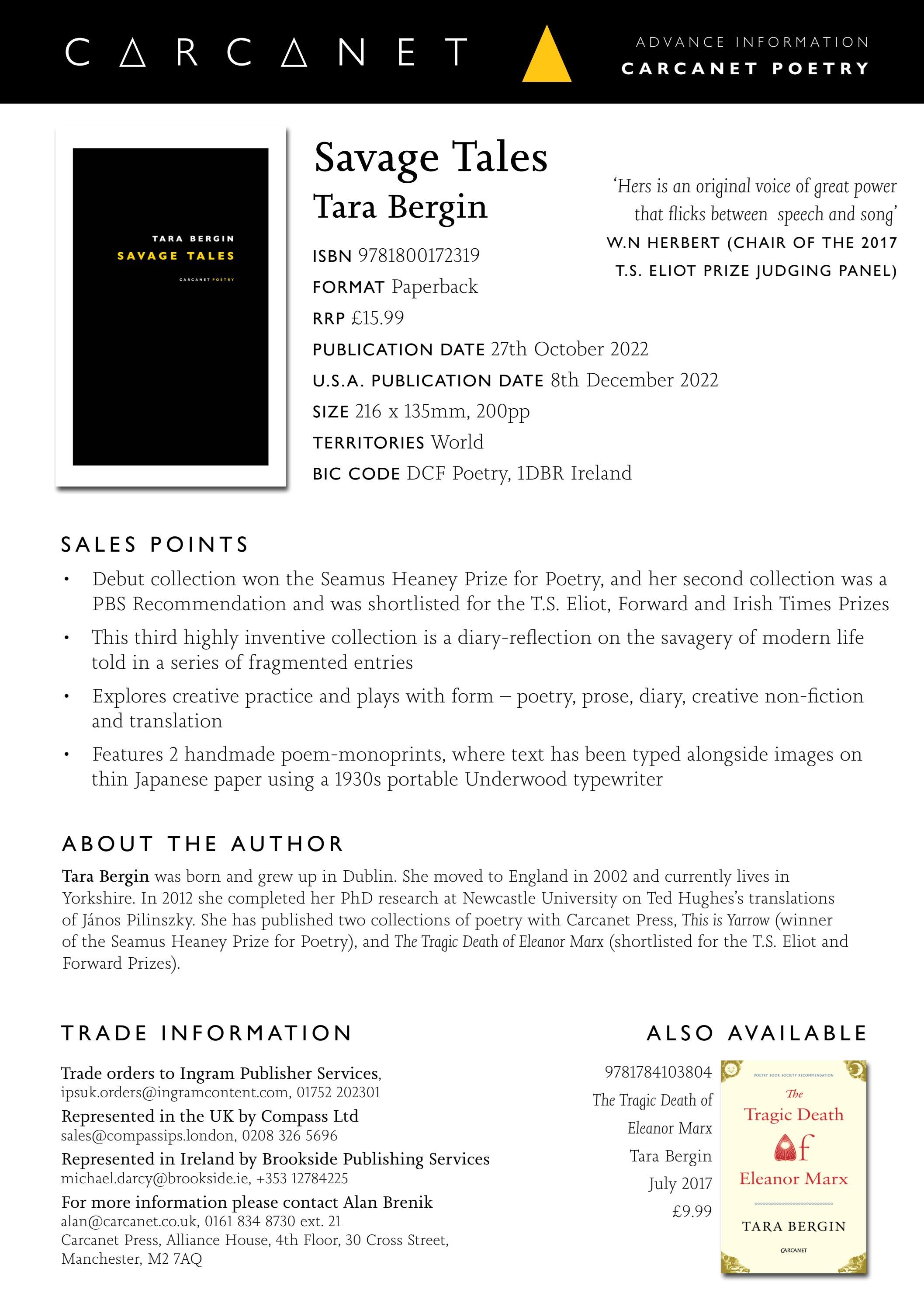 Carcanet - new titles by Kemper Conseil Publishing - Issuu