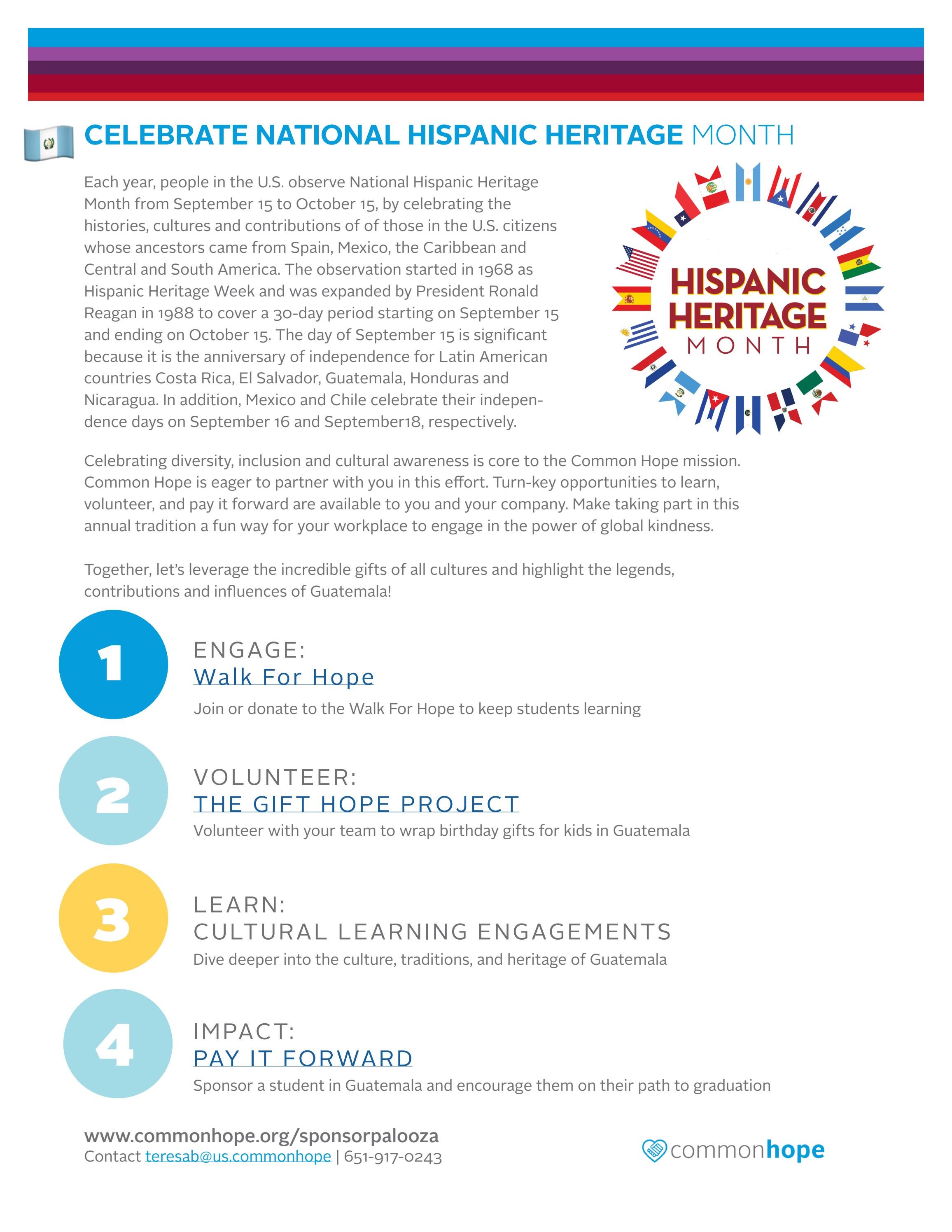 Celebrate Hispanic Heritage Month with Common Hope by Common Hope - Issuu