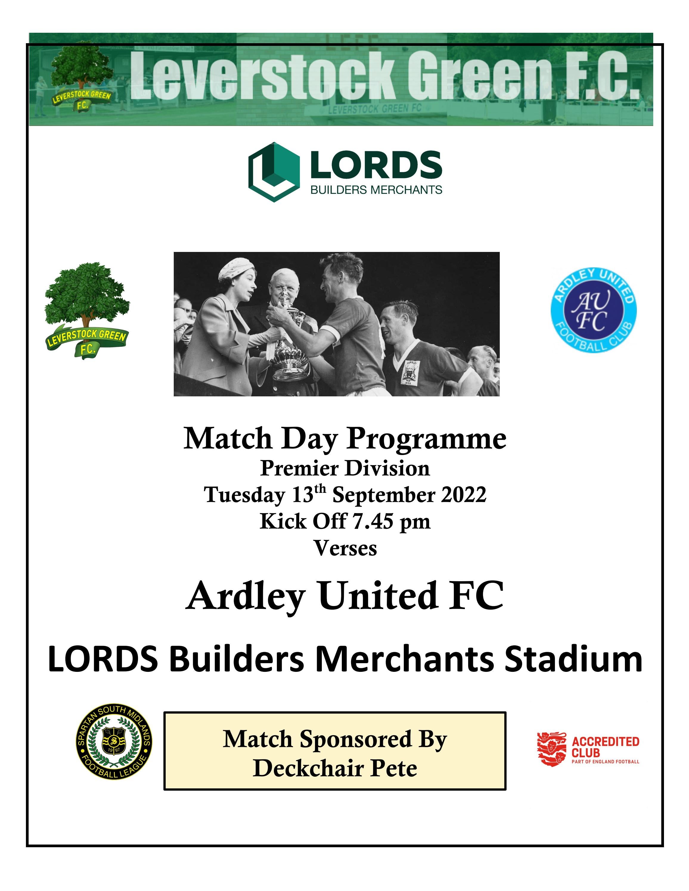 Leverstock Green Programme vs Ardley United by Leverstock Green FC - Issuu
