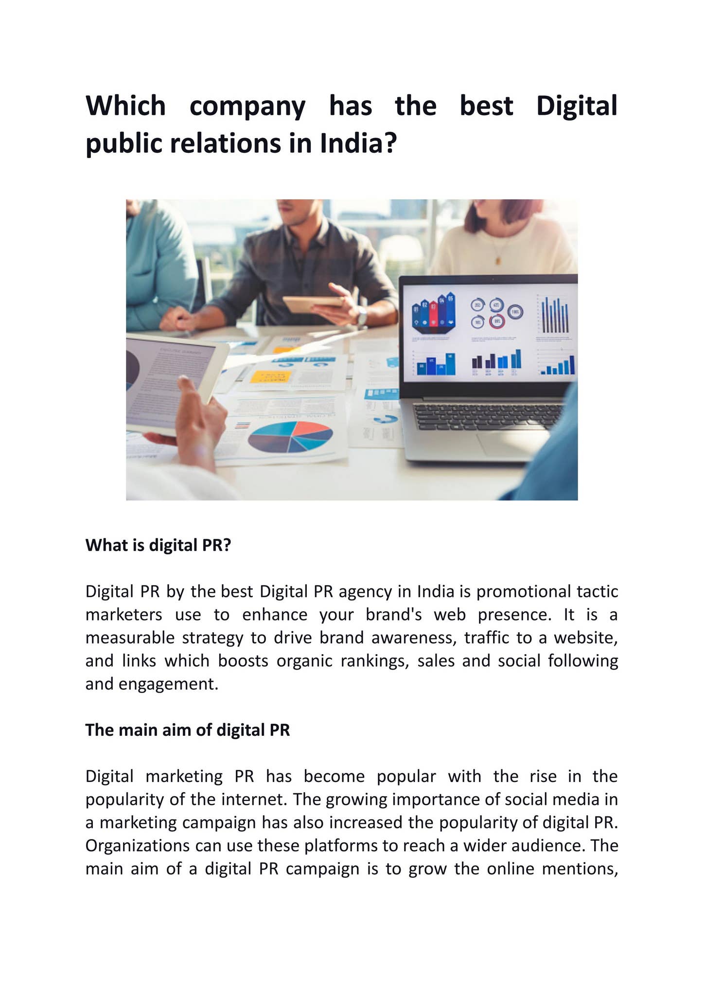 Which company has the best Digital public relations in India? by ...