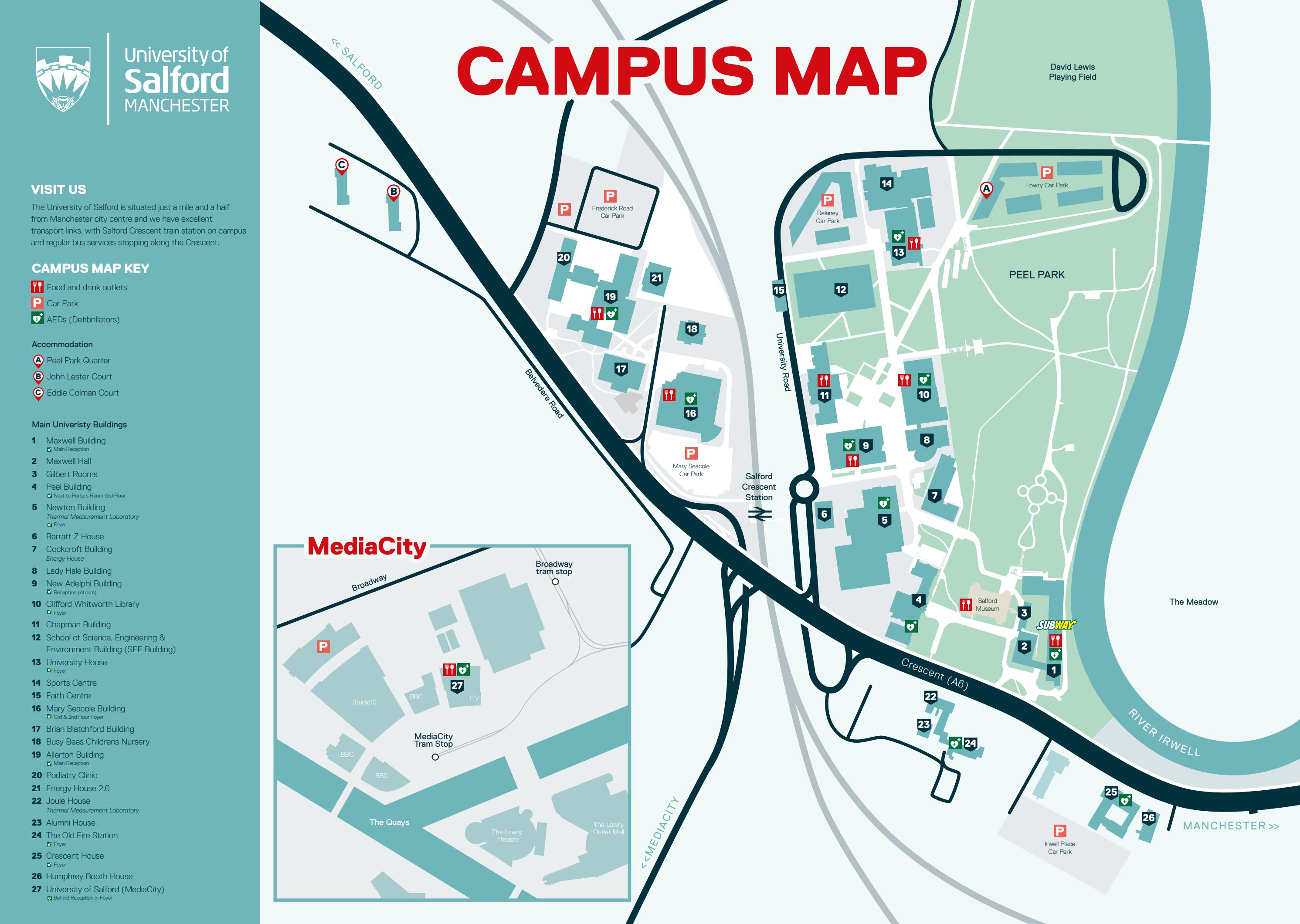University Of Salford Campus Map By University Of Salford Issuu University Of Salford Campus Map By University Of Salford Issuu