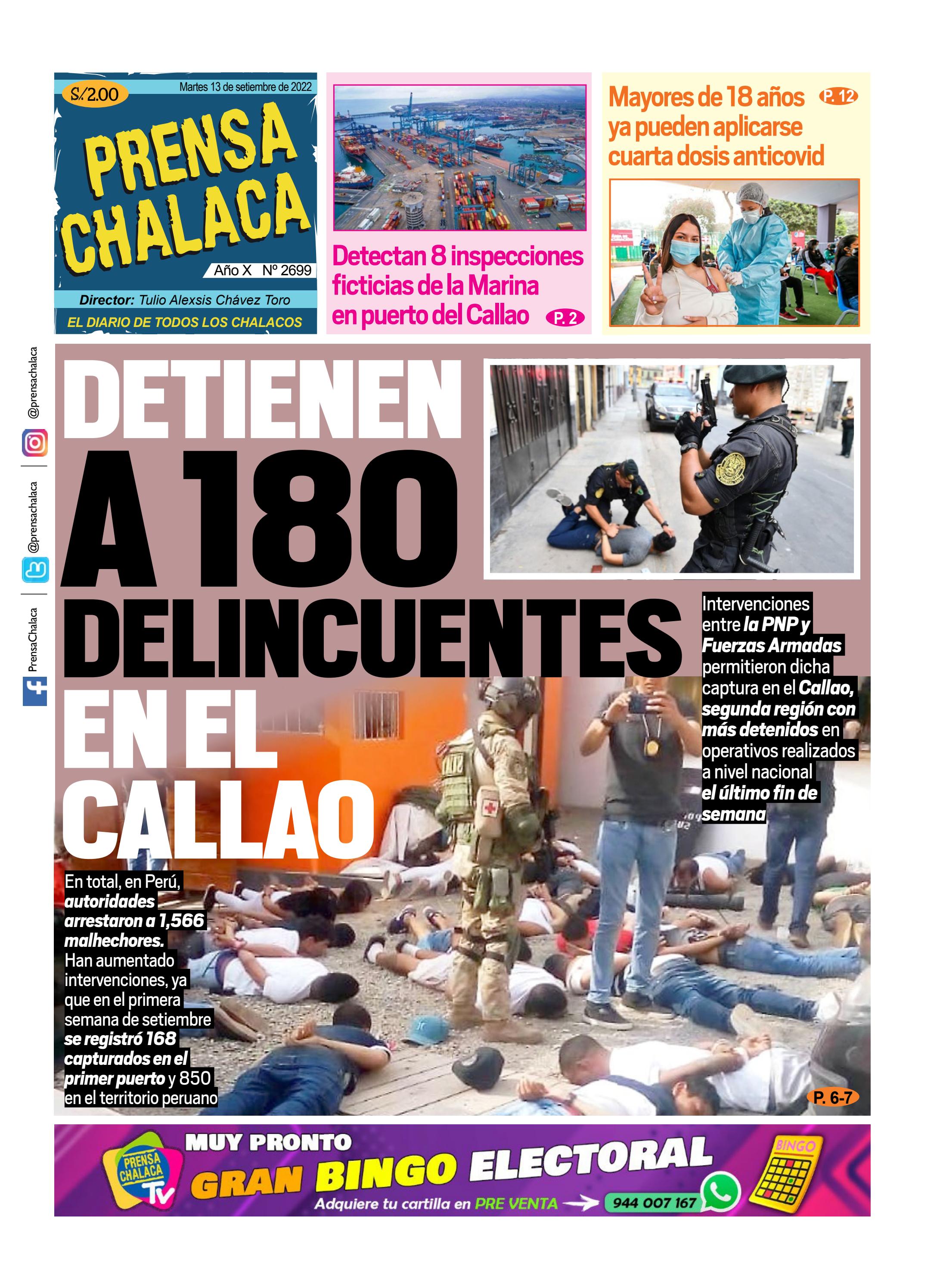 Prensa Chalaca (13-9-2022) - 2699 by Grupo de Comunicaciones Así SAC ...