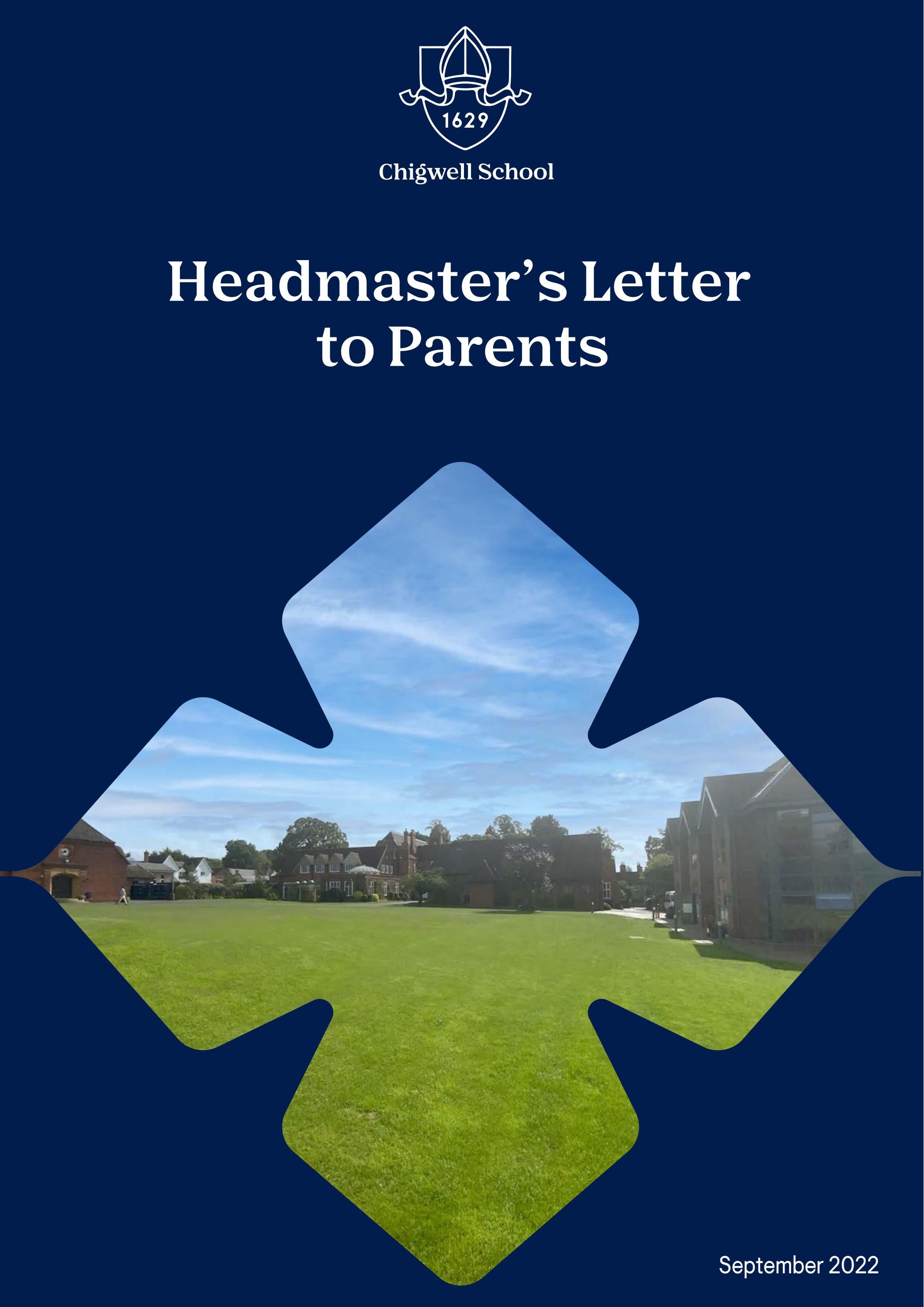 Headmaster's Letter - September 2022 by Chigwell School - Issuu