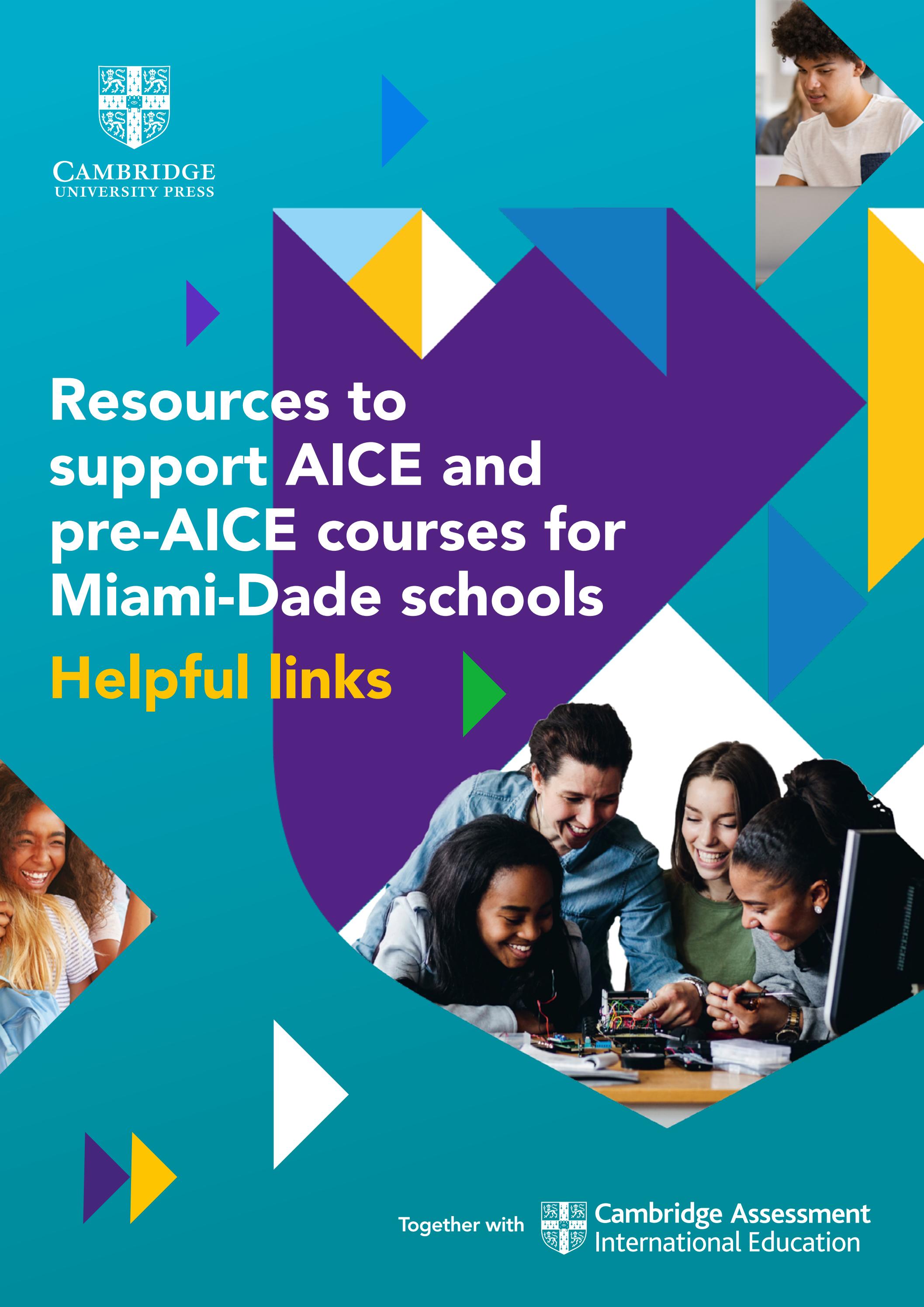 Miami Dade District Brochure AICE And Pre AICE Materials By Cambridge 