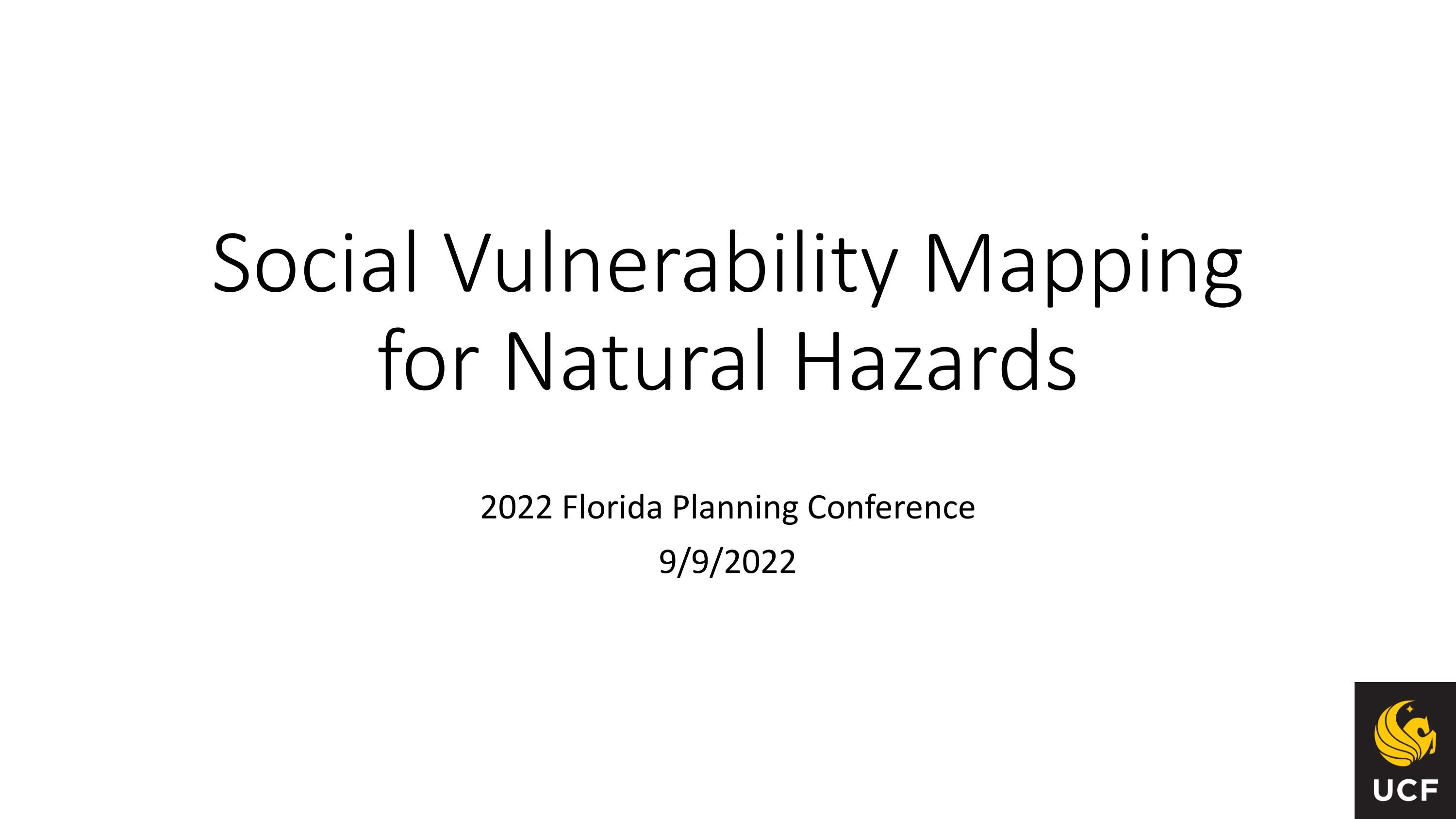 Social Vulnerability Mapping for Natural Hazards by APA Florida - Issuu