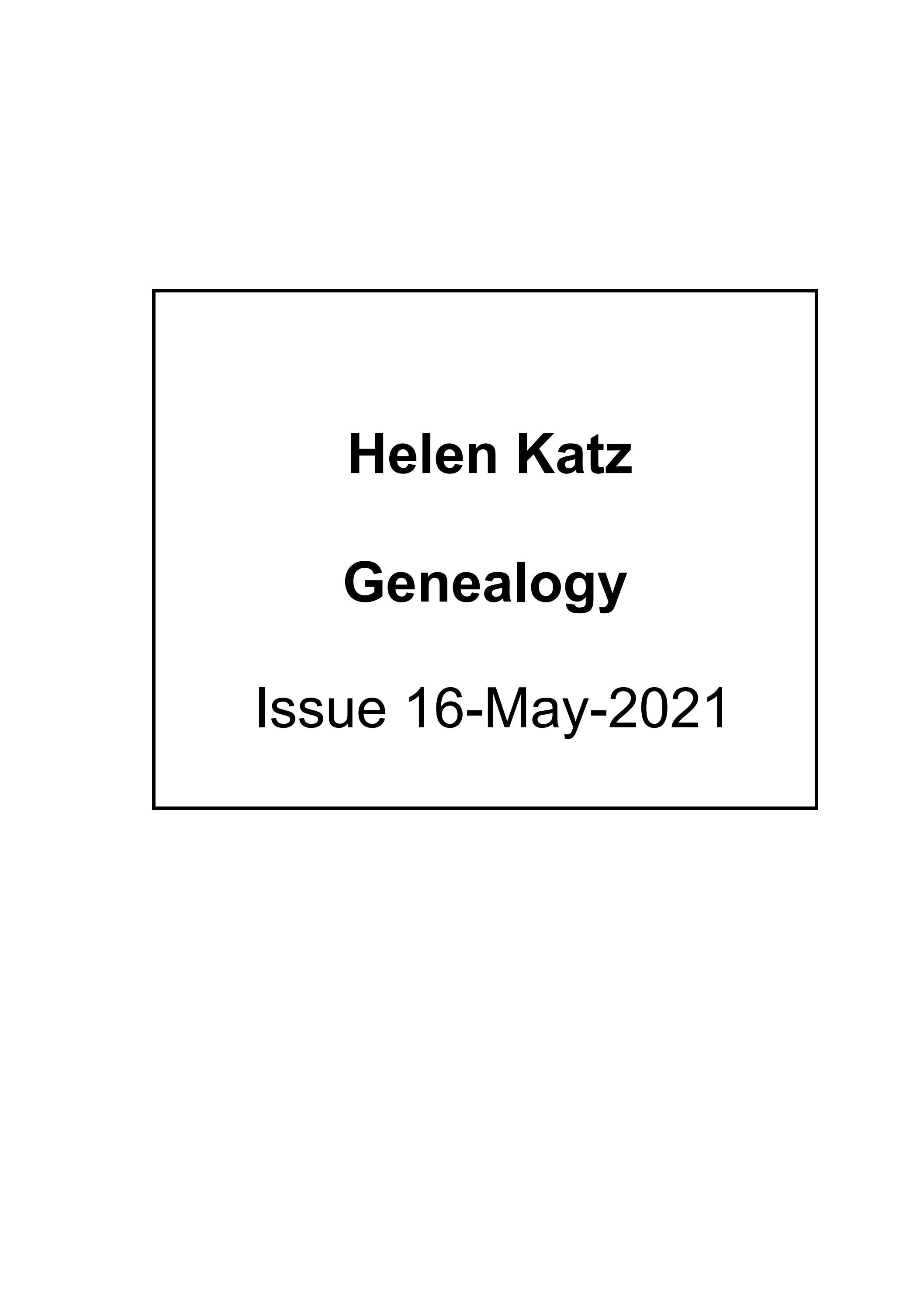 Helen Katz Genealogy by JRI-Poland.org - Issuu