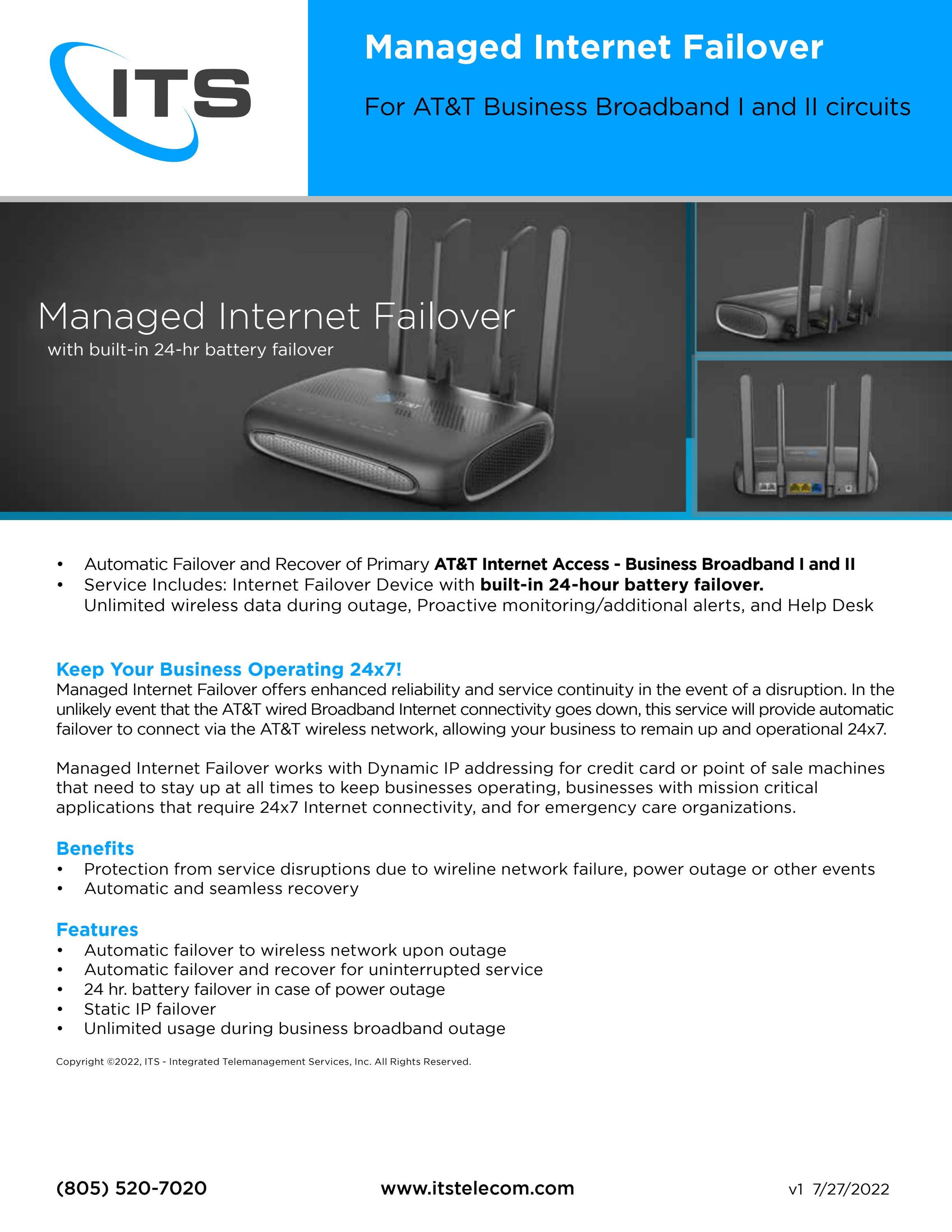 ITS Managed Internet Failover Data Sheet by Derek Brown - Issuu