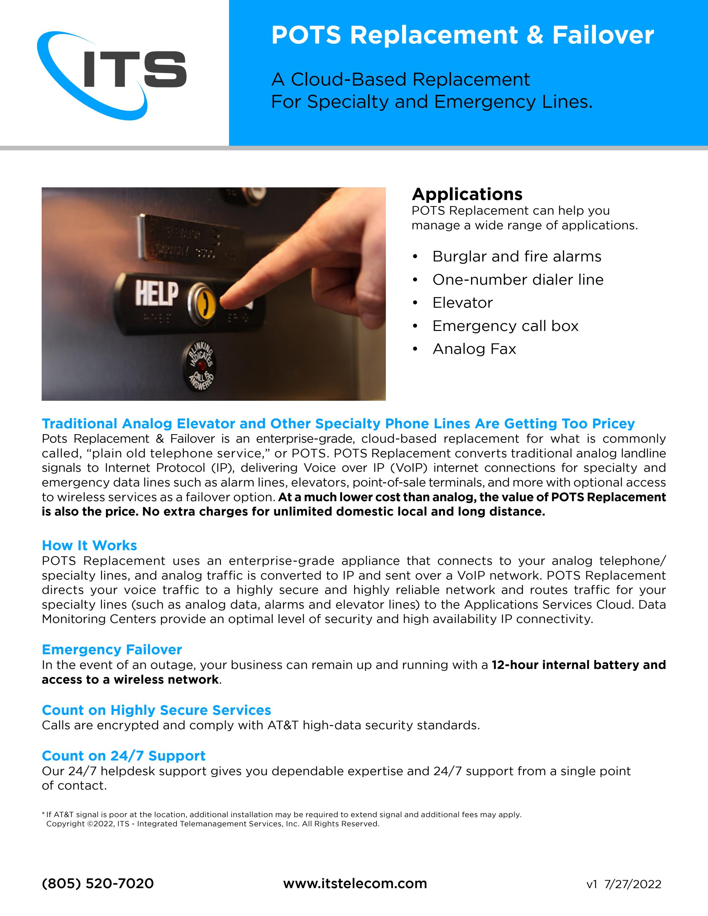 ITS POTS Replacement Failover Data Sheet by Derek Brown - Issuu