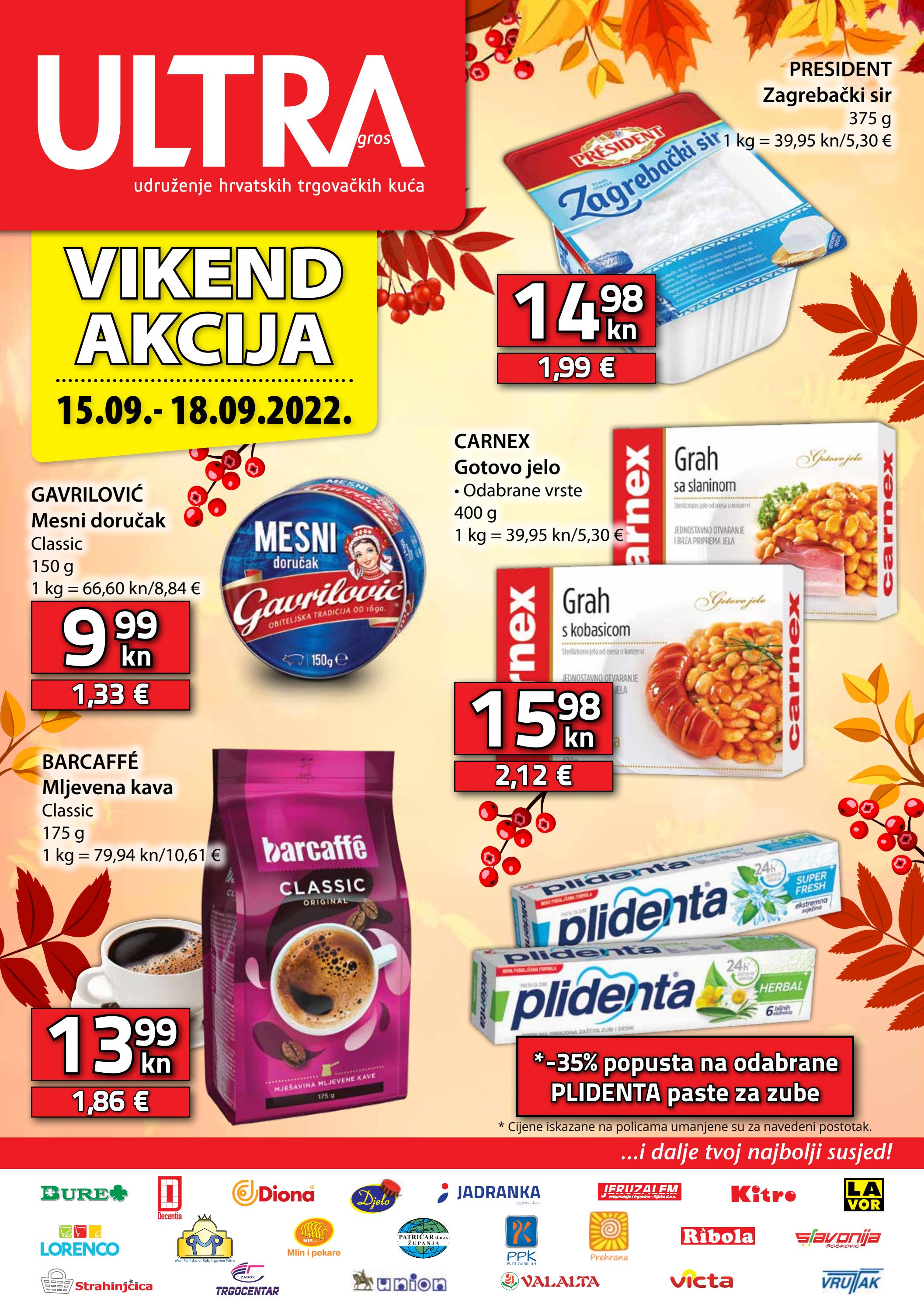 VIKEND AKCIJA 15.-18.09.2022. by Ultra gros d.o.o. - Issuu