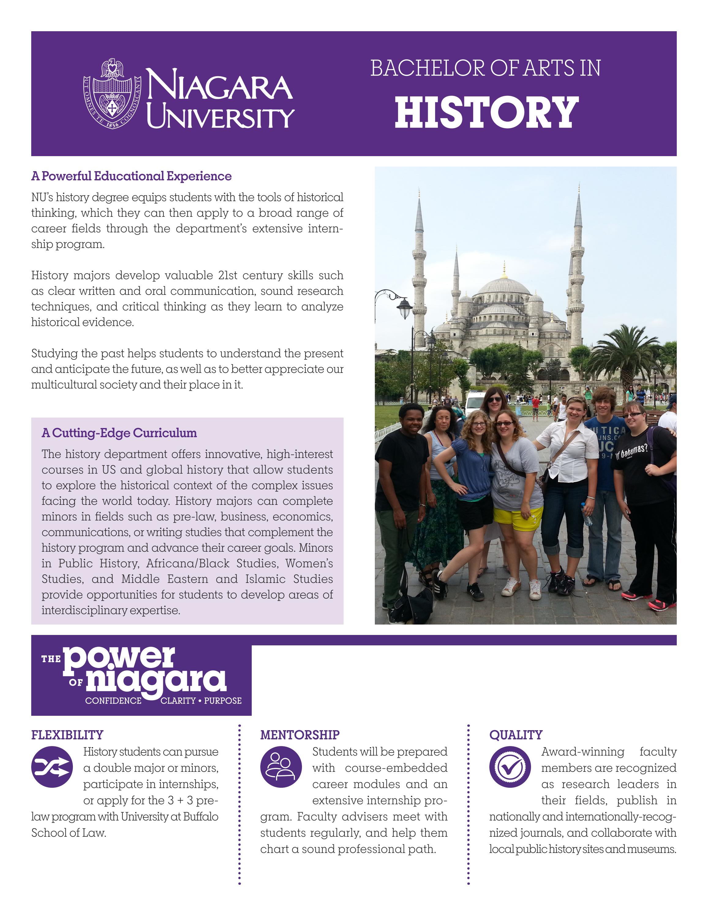 History (B.A.) by Niagara University - Issuu