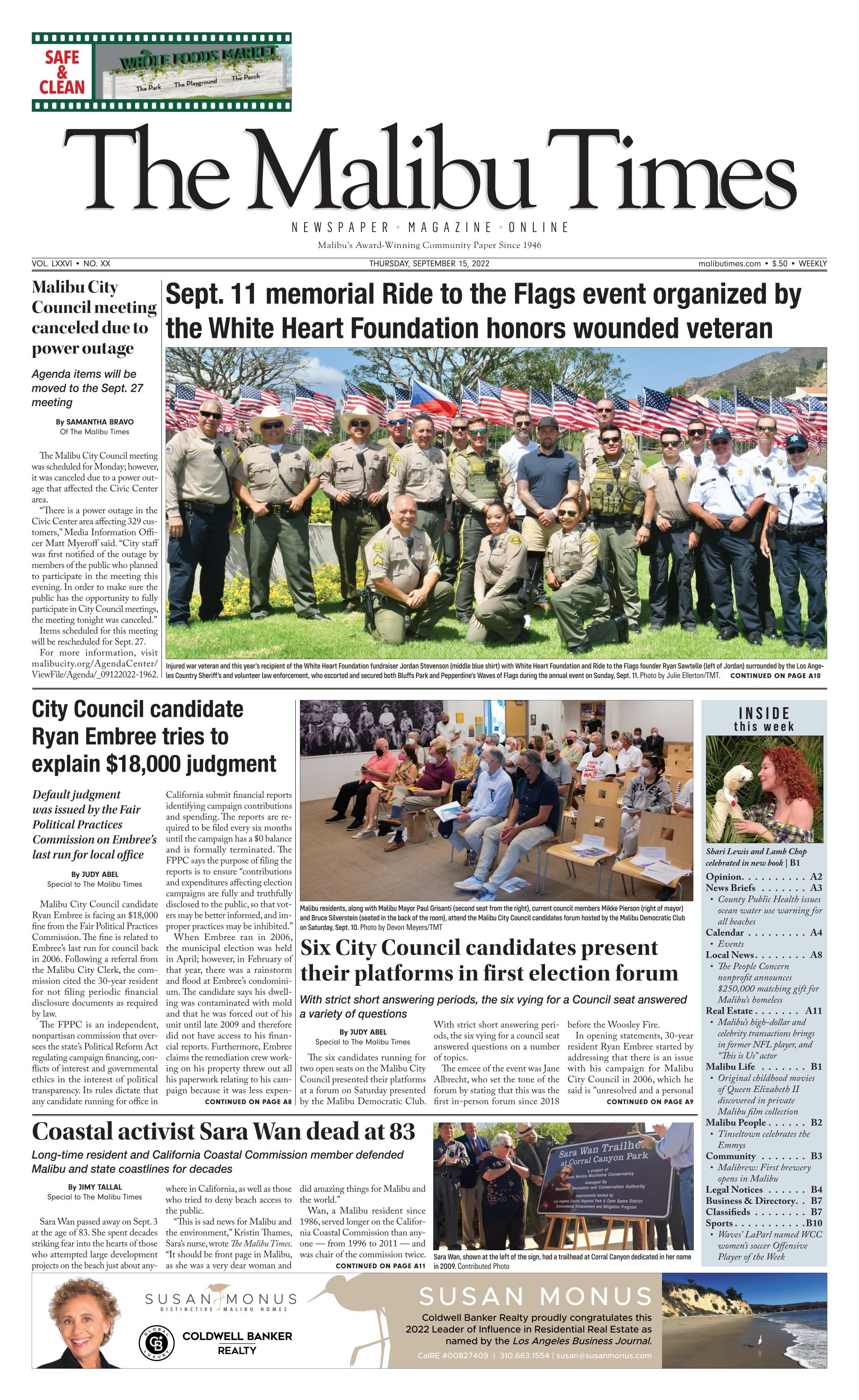 The Malibu Times • September 15, 2022 by 13 Stars Media - Issuu