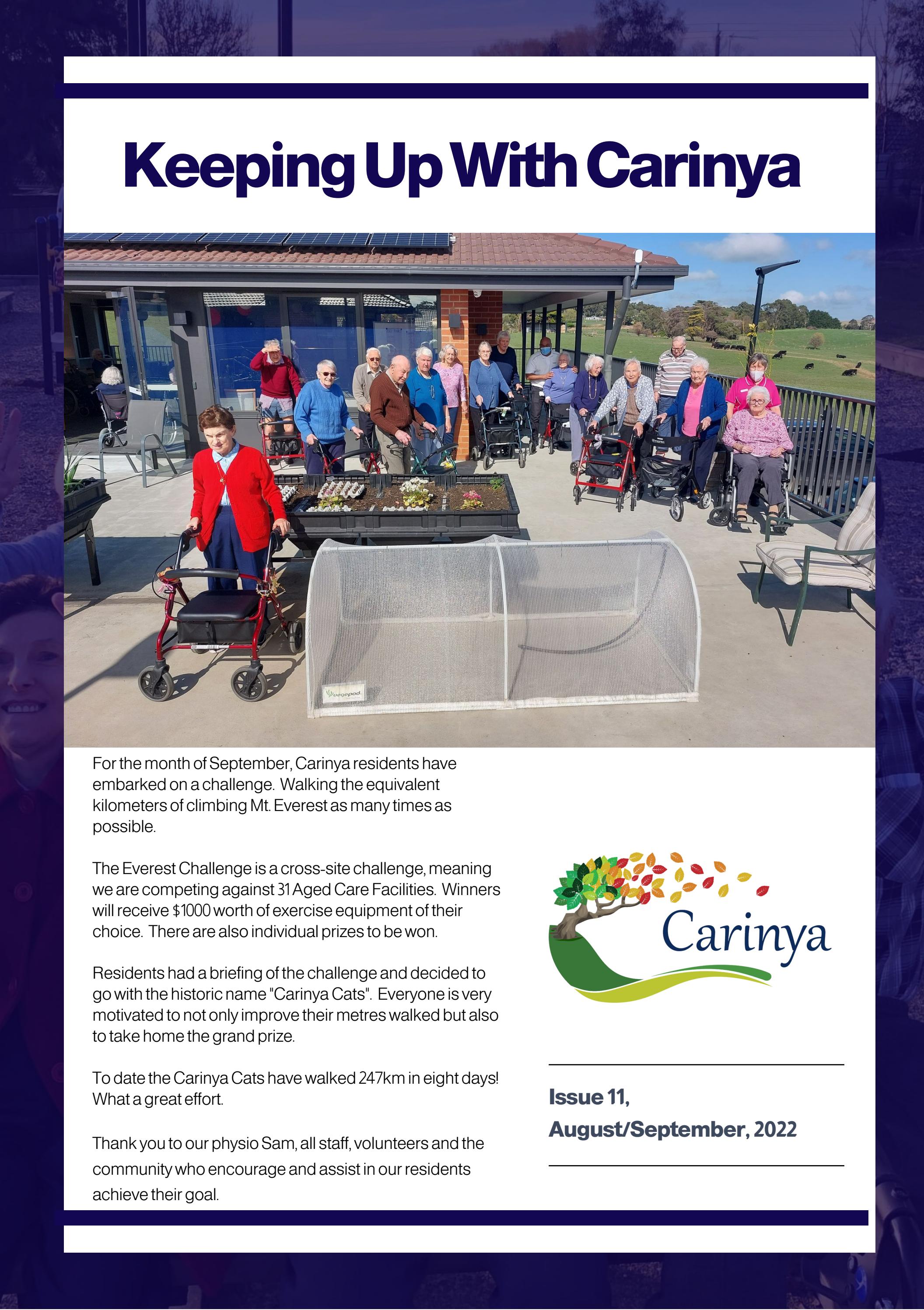 Keeping up with Carinya Aug/Sep 22 by carinya - Issuu