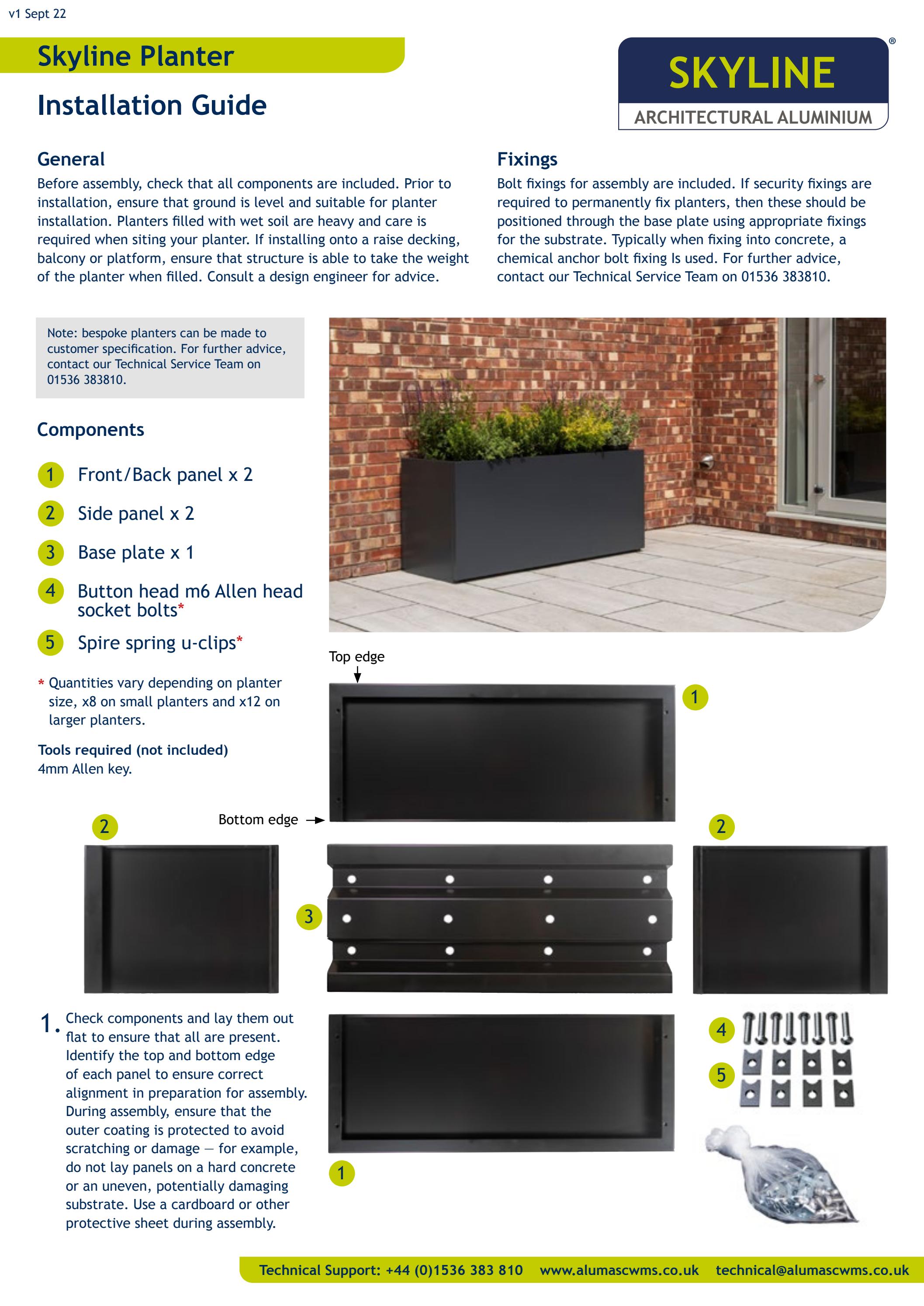 Skyline - Installation Guide - Planter by Alumasc Water Management ...