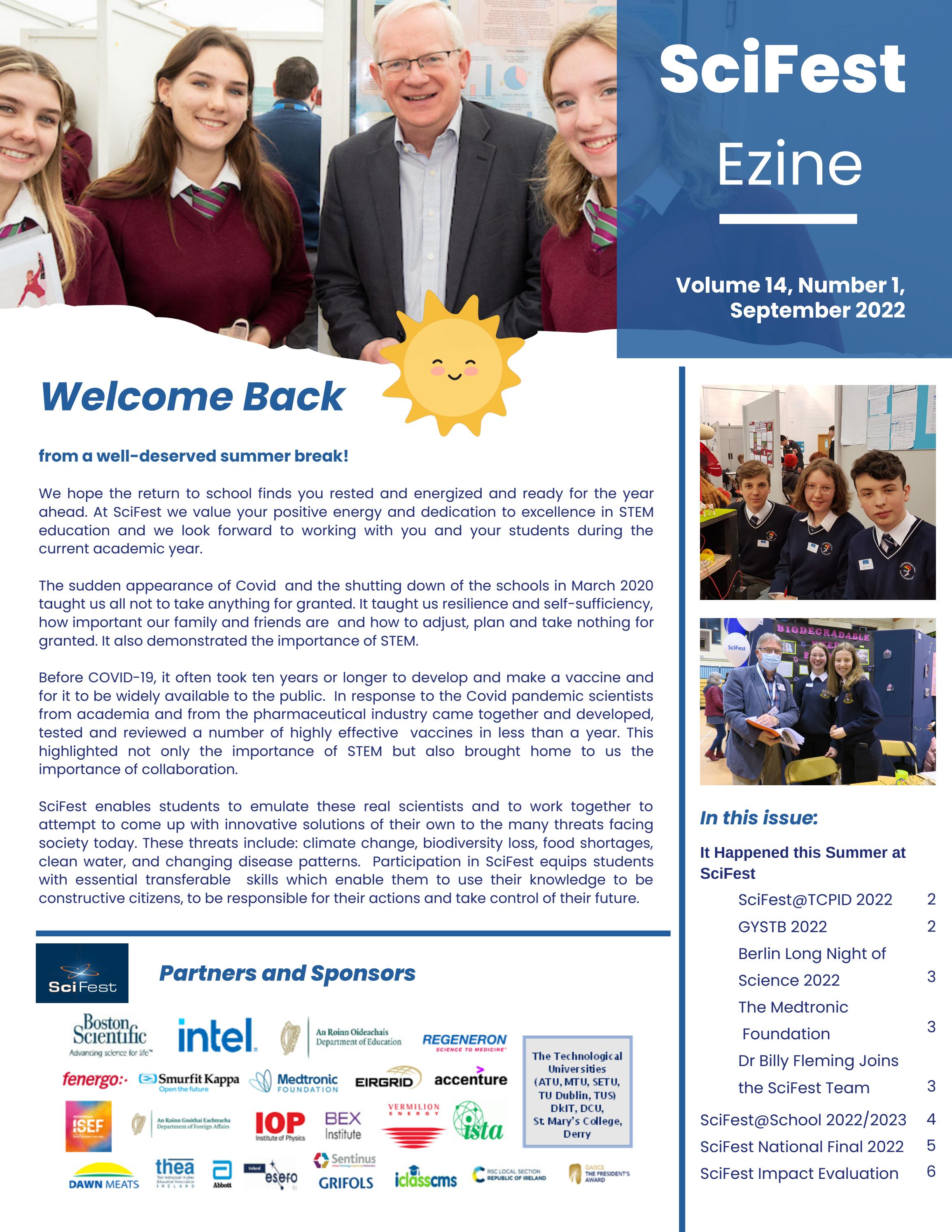 SciFest Ezine, Volume 14, Number 1, September 2022 by SciFest Ireland ...