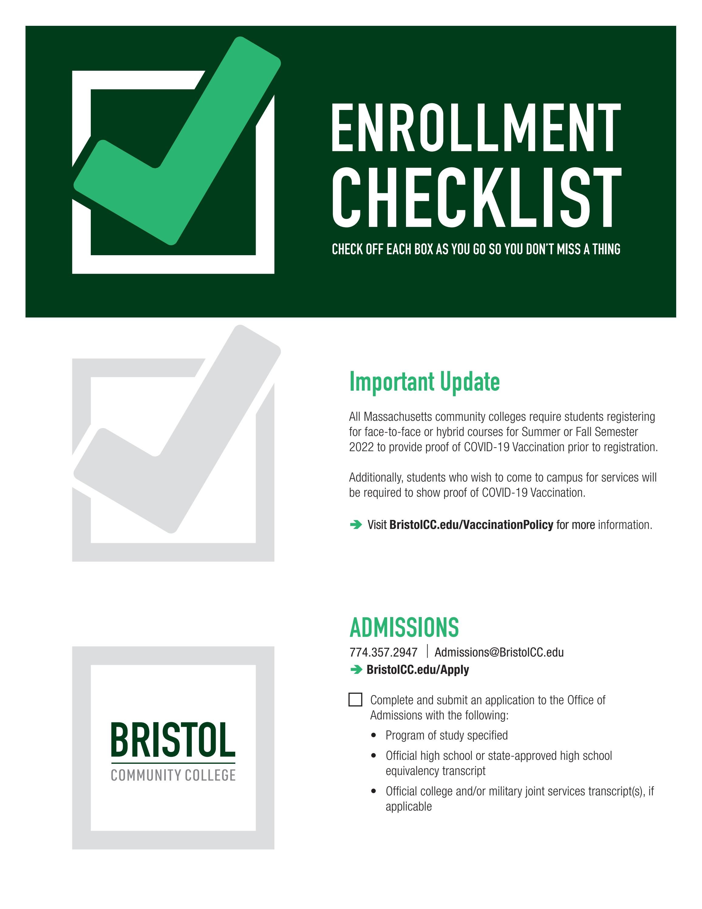 Enrollment Checklist by Bristol Community College - Issuu