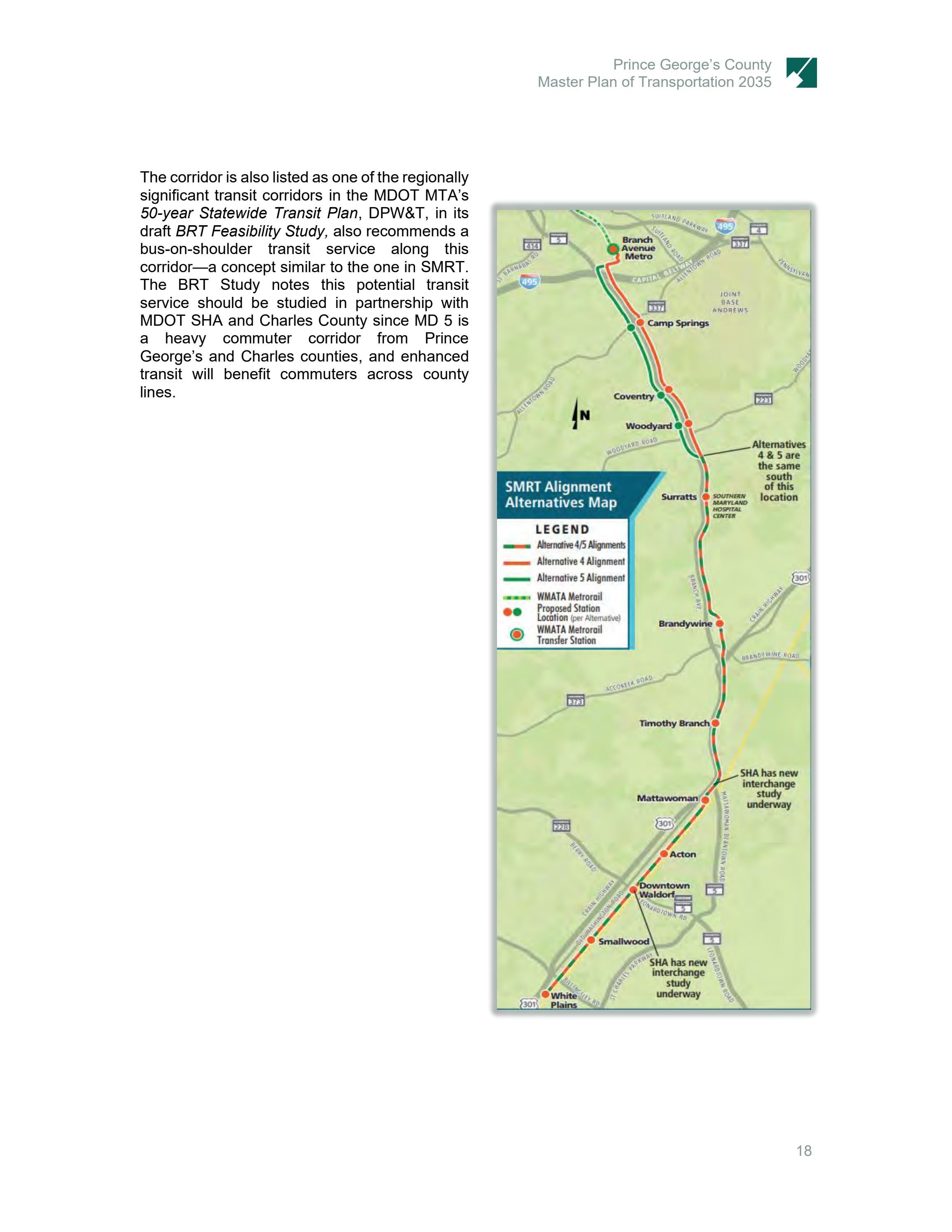 Prince George's County Master Plan of Transportation 2035 (MPOT 2035) Current Conditions Report ...