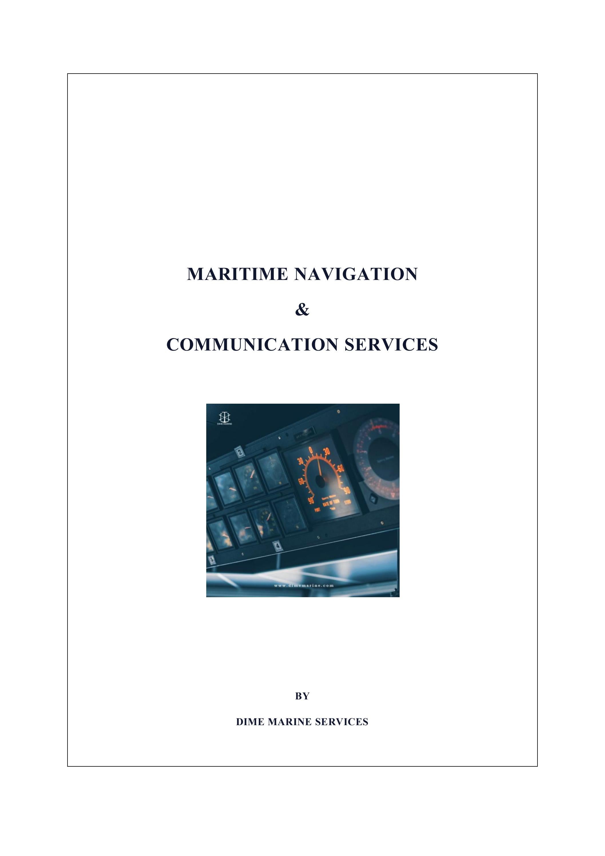 MARITIME NAVIGATION & COMMUNICATION SERVICES by Dime Marine - Issuu