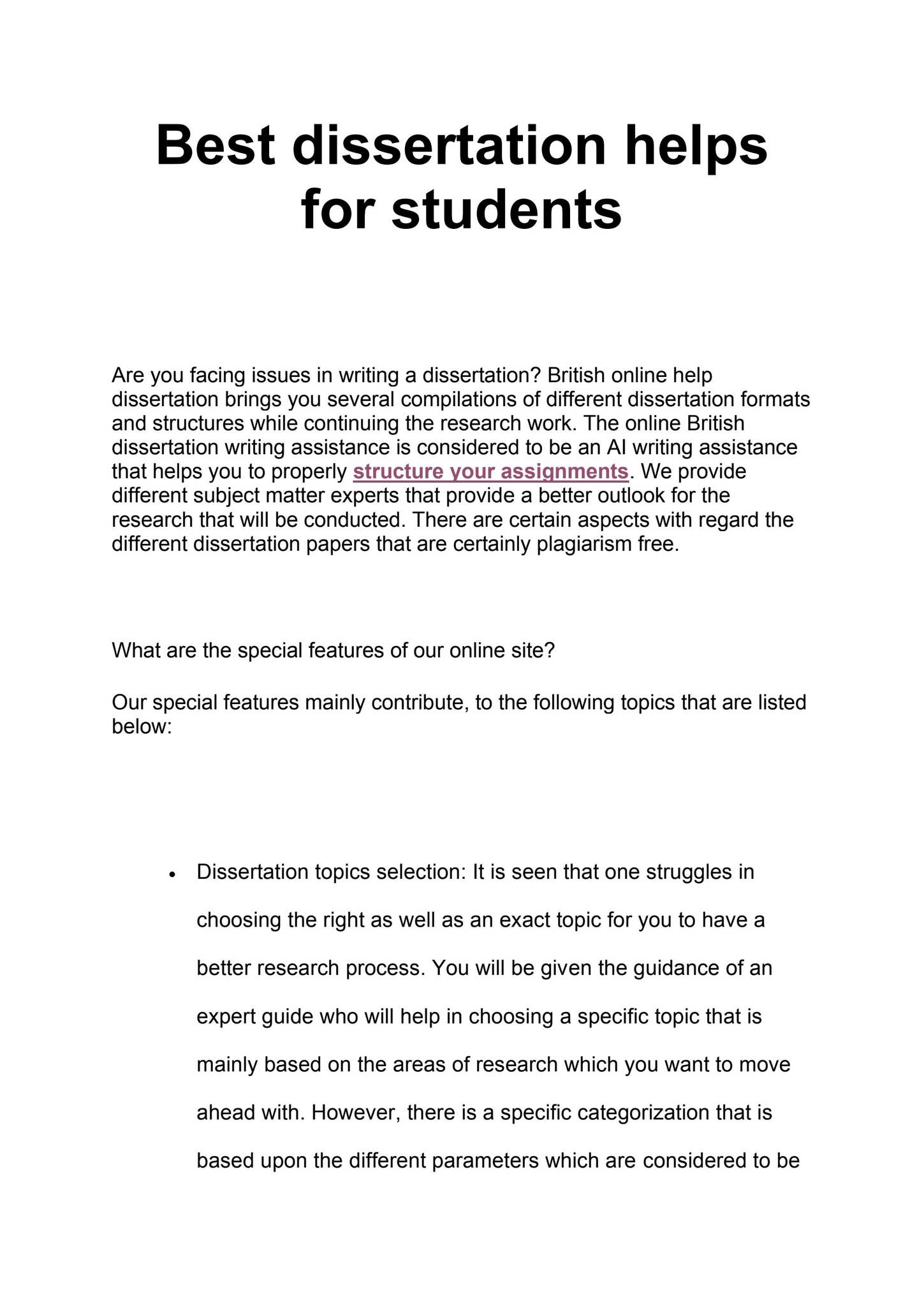 Best dissertation helps for students by British Dissertation Help - Issuu