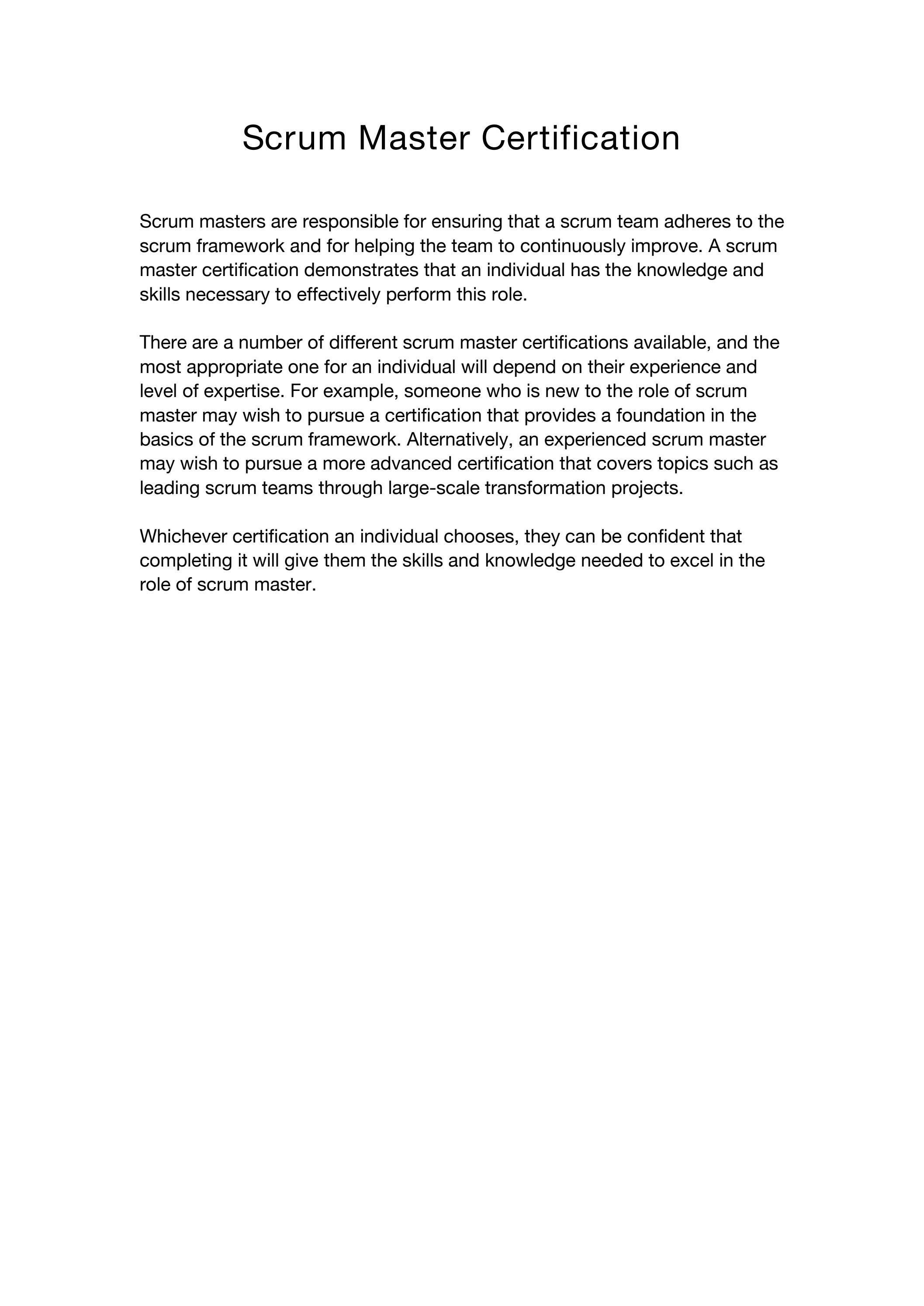 Scrum Master Certification By Agile1221 Issuu