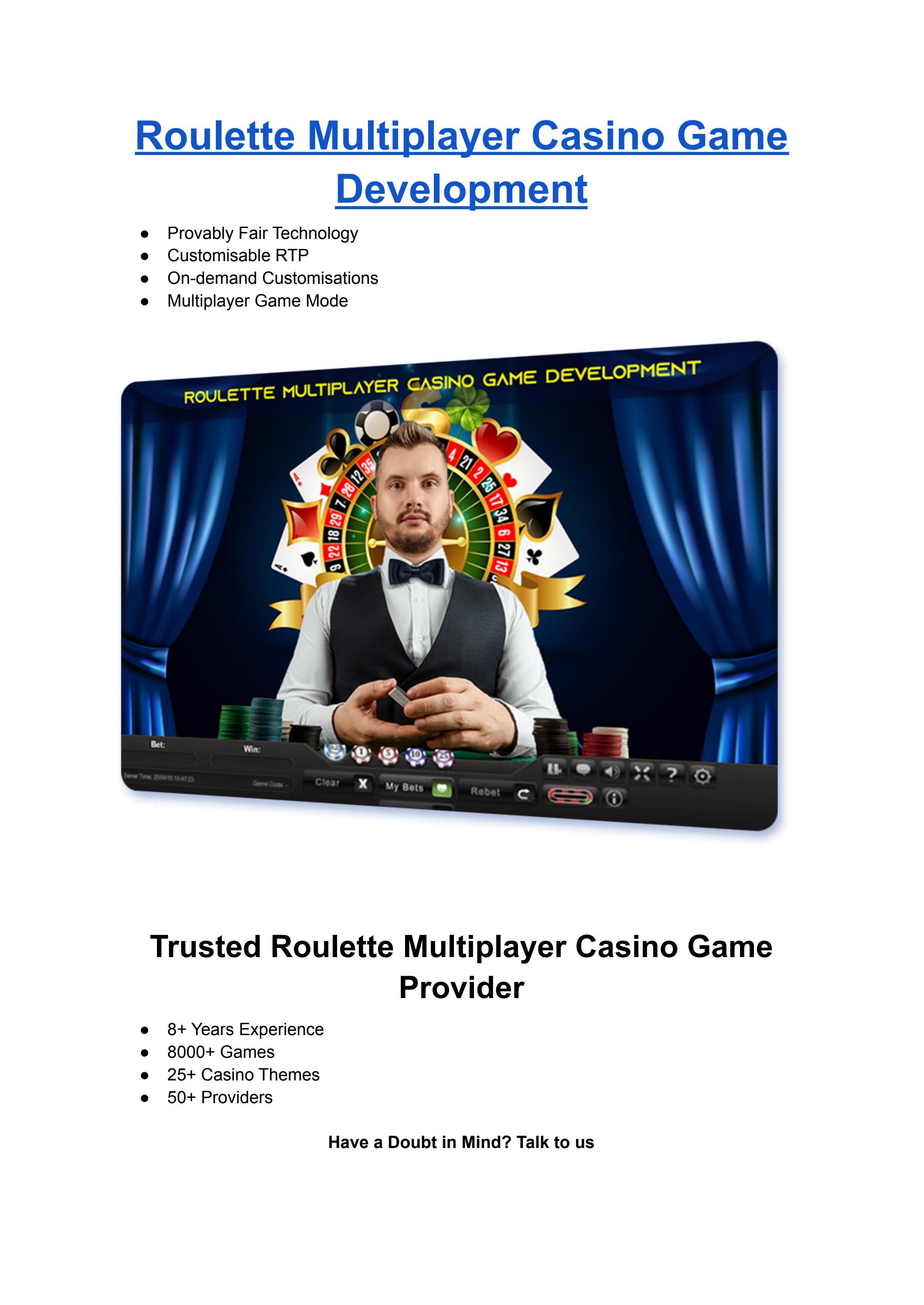 Roulette Multiplayer Casino Game Development by Josephemma - Issuu