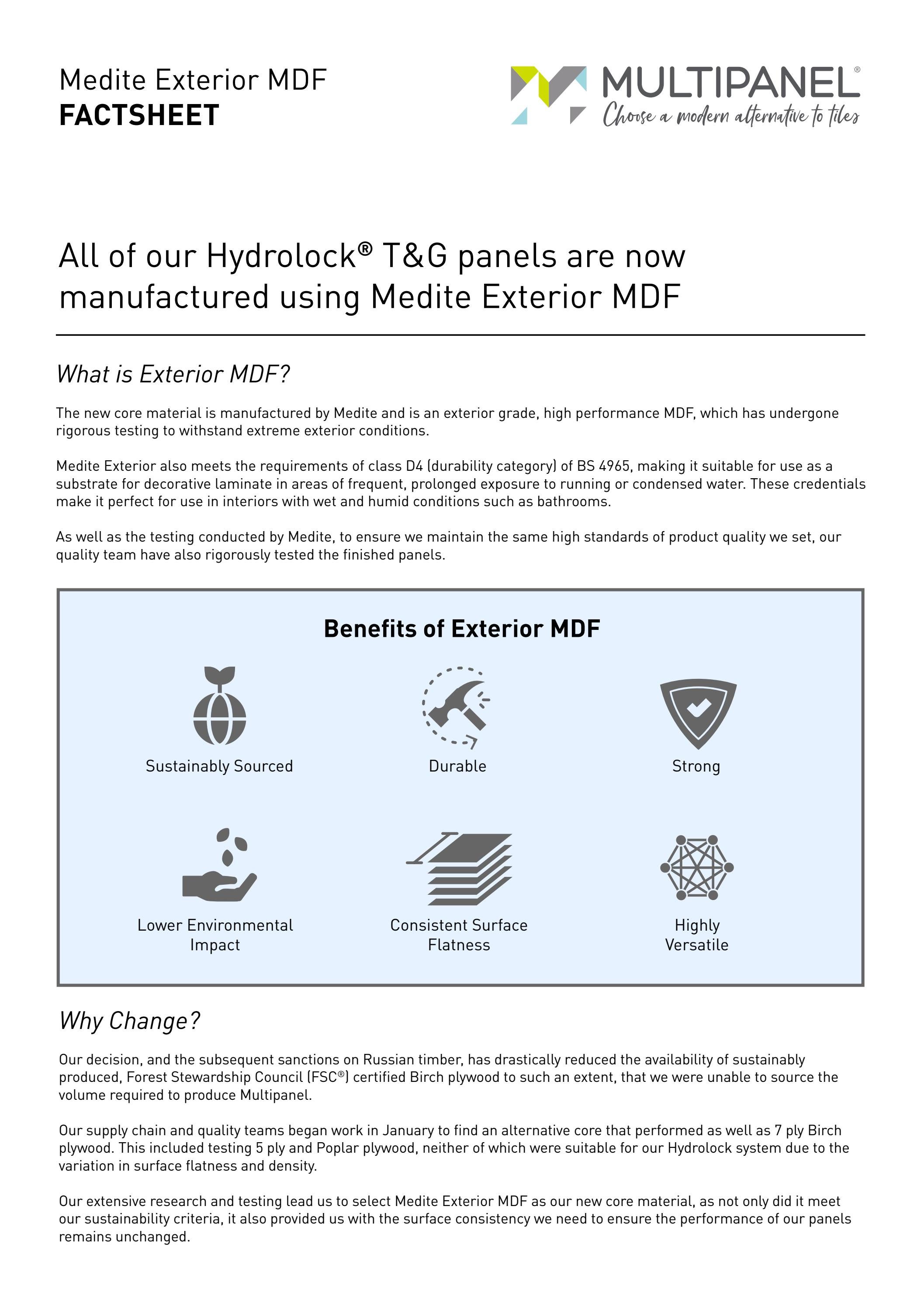 MDF Fact Sheet by Multipanel - Issuu