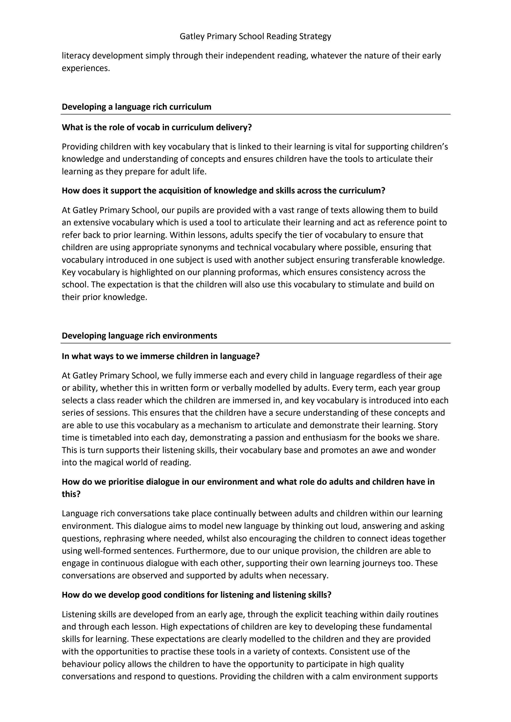 Gatley Primary School Reading Strategy by Schudio - Issuu