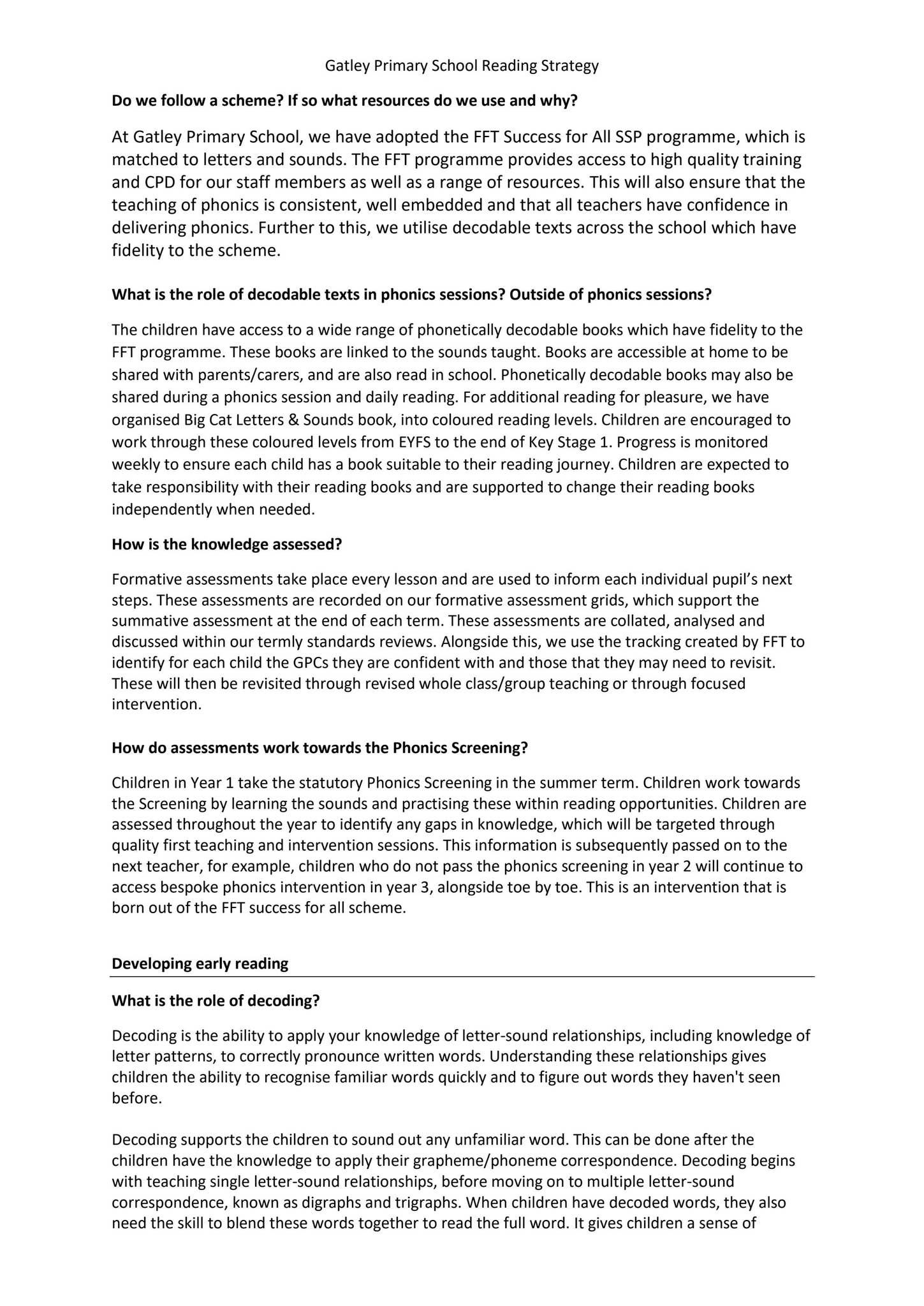 Gatley Primary School Reading Strategy by Schudio - Issuu