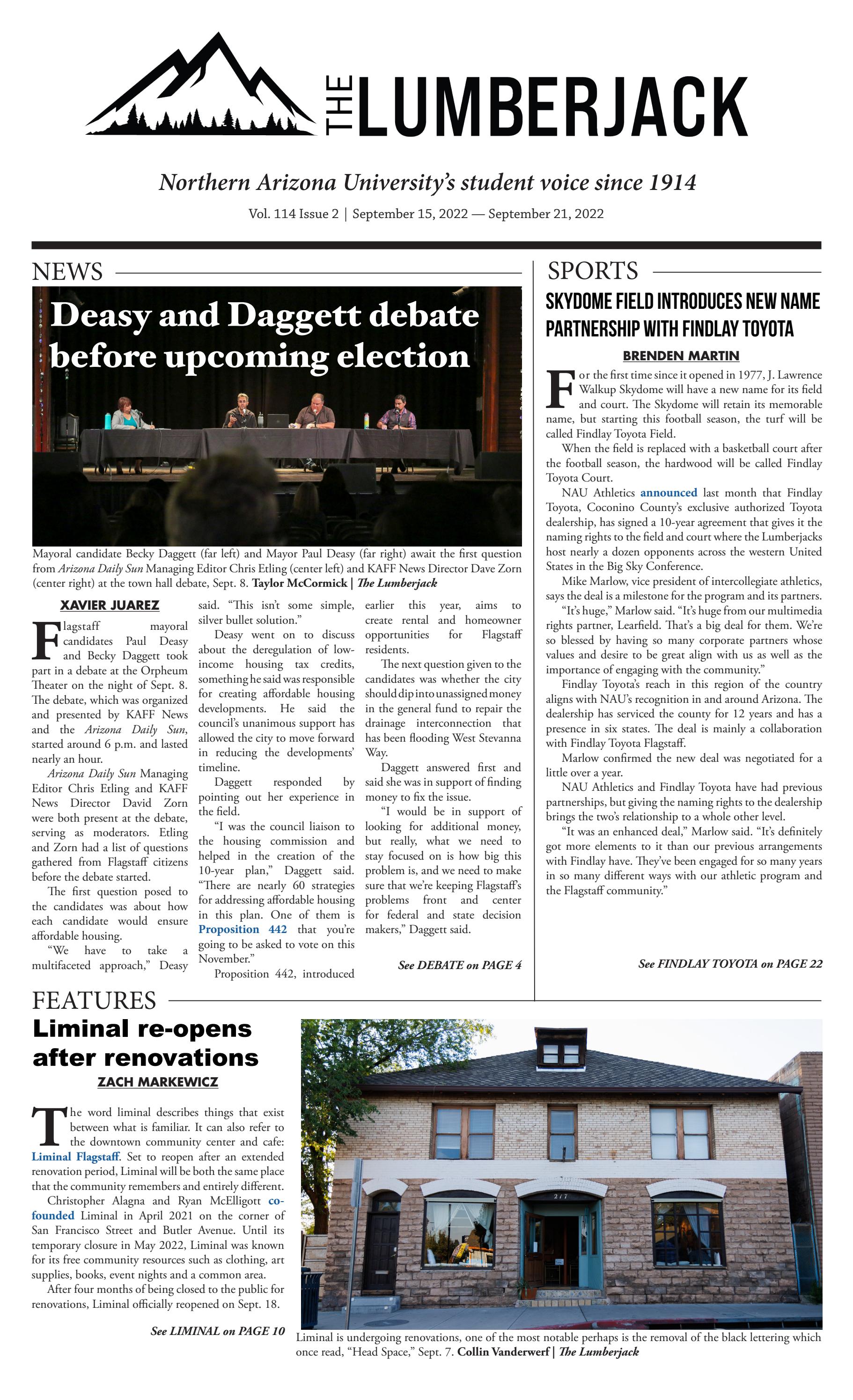 The Lumberjack -- September 16 by The Lumberjack - Issuu