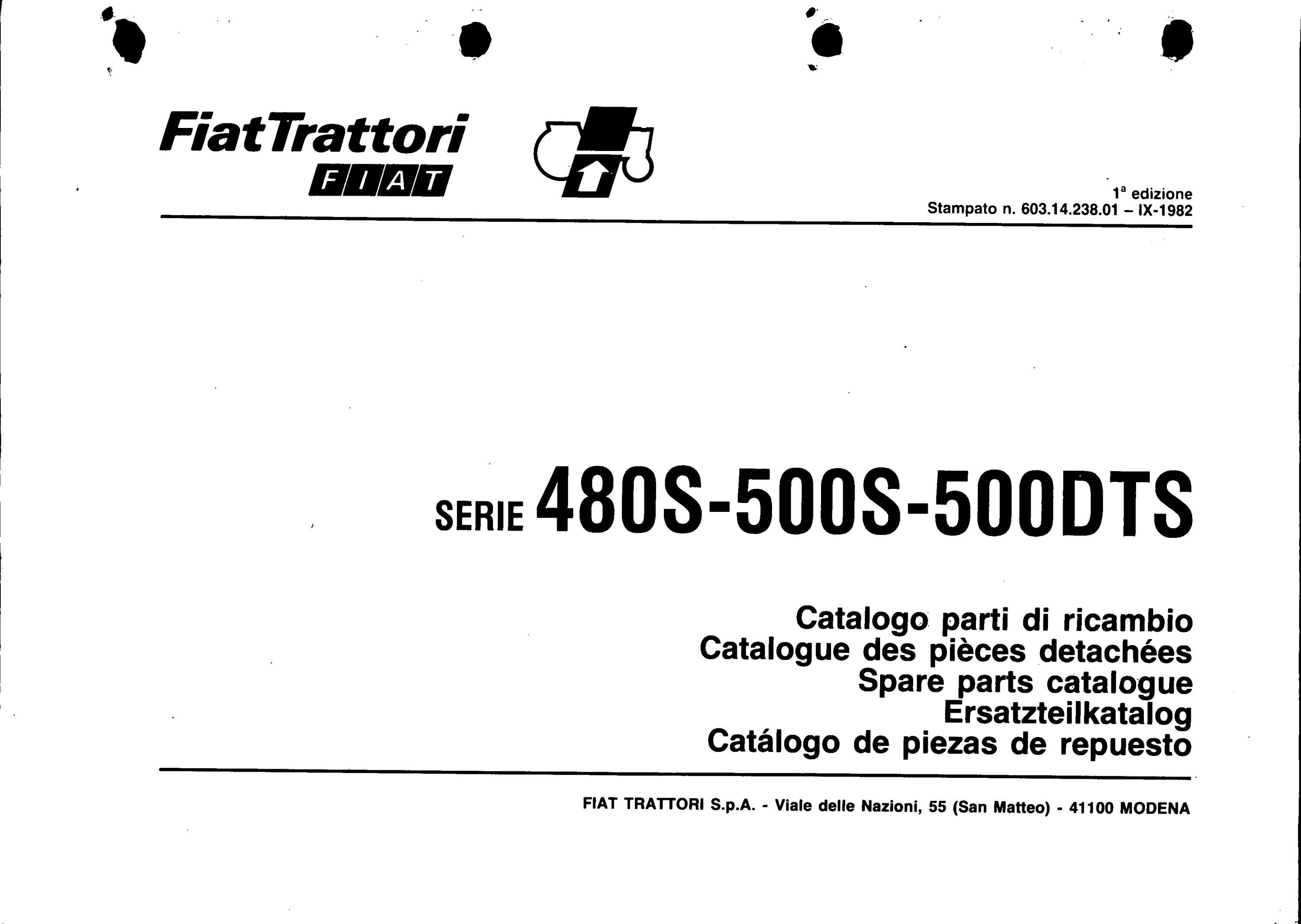 Fiat 500S-500 DTS Service Parts Catalog Manual by epartsmanuals - Issuu