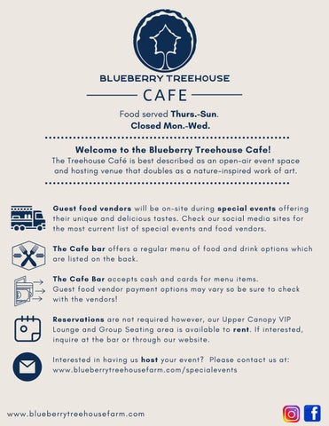 Blueberry Treehouse Cafe Menu by adamleescott - Issuu
