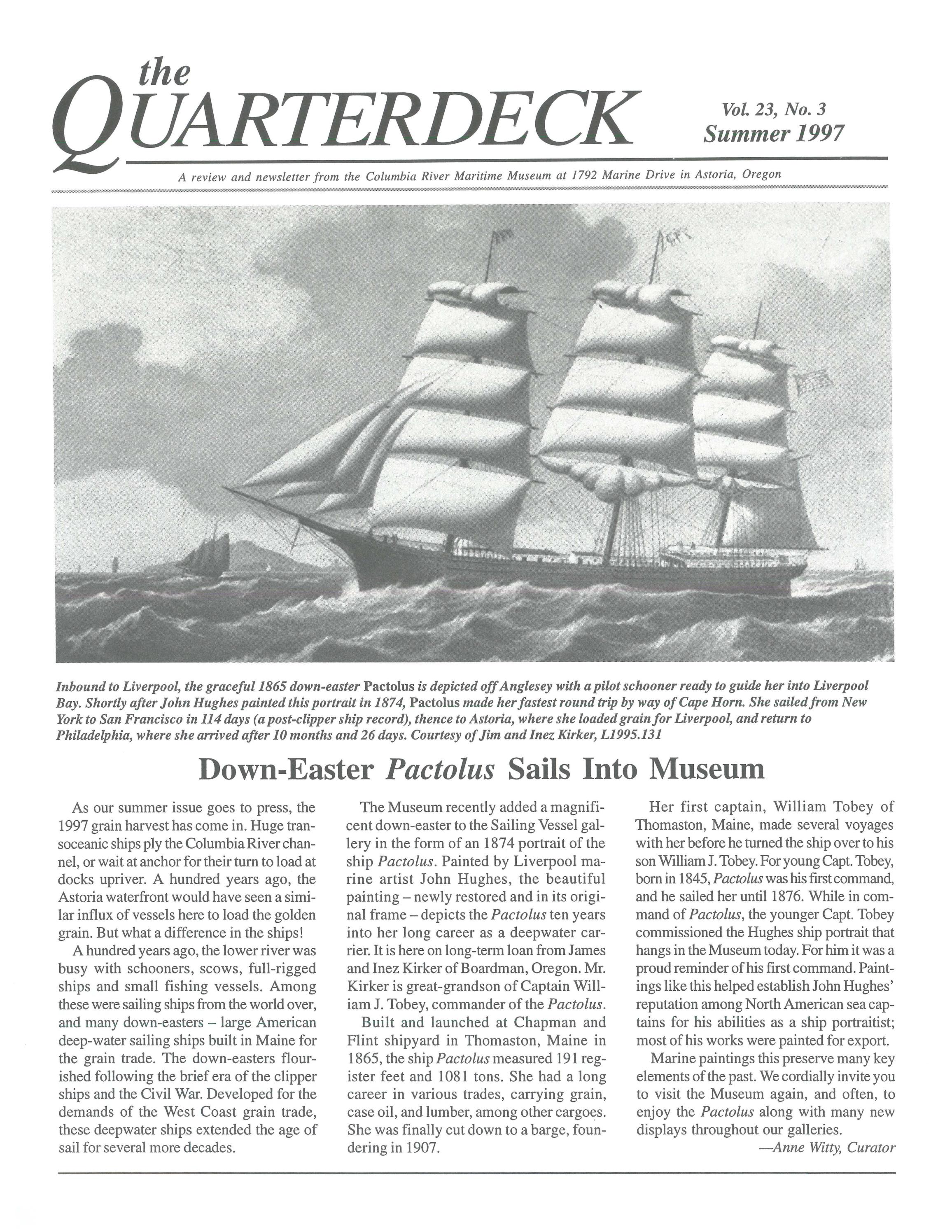 V23 N3 Down-Easter 'Pactolus' Sails into Museum by maritimemuseum - Issuu