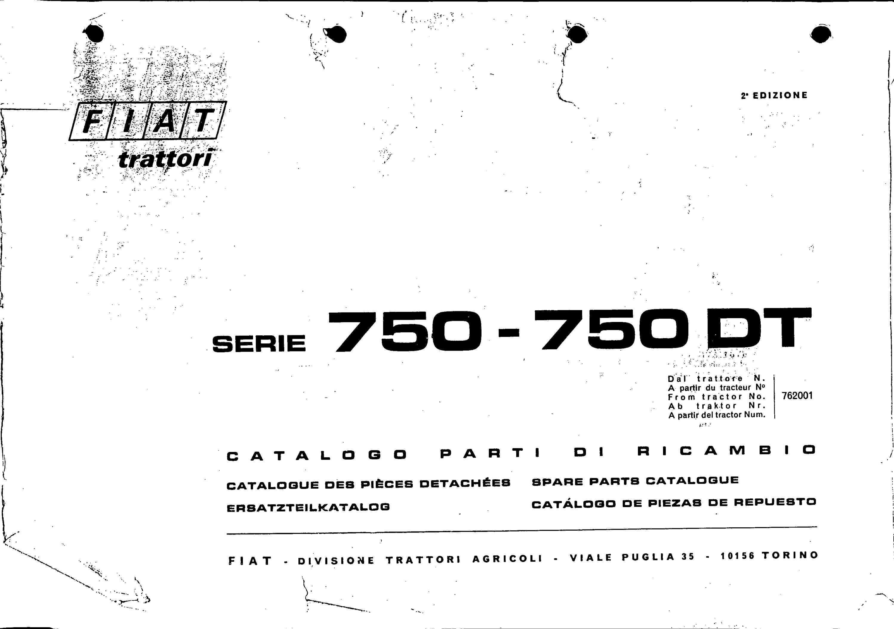 Fiat 750-750 DT Service Parts Catalog Manual by epartsmanuals - Issuu