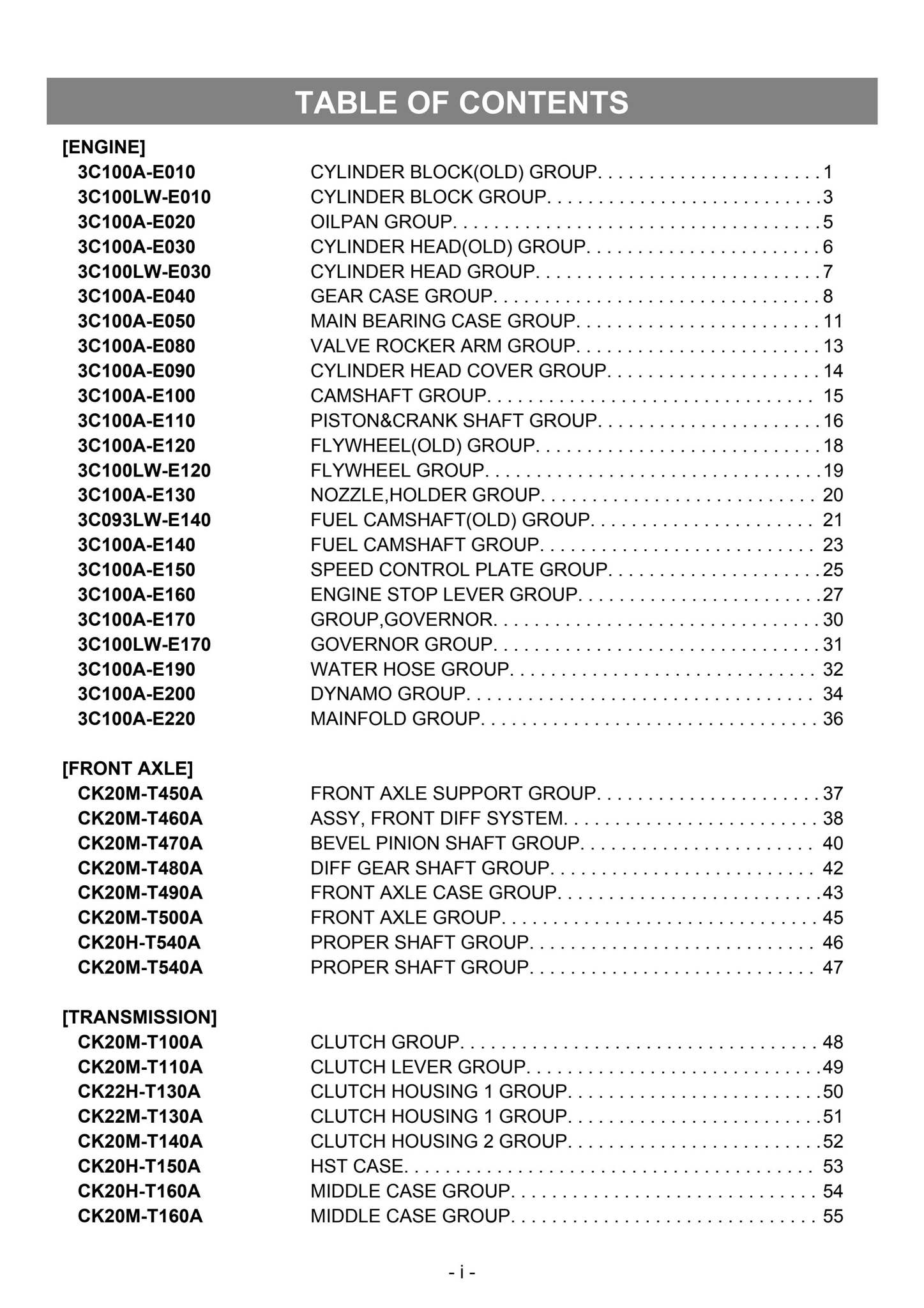 Kioti CK22 Parts Manual Catalog by epartsmanuals - Issuu