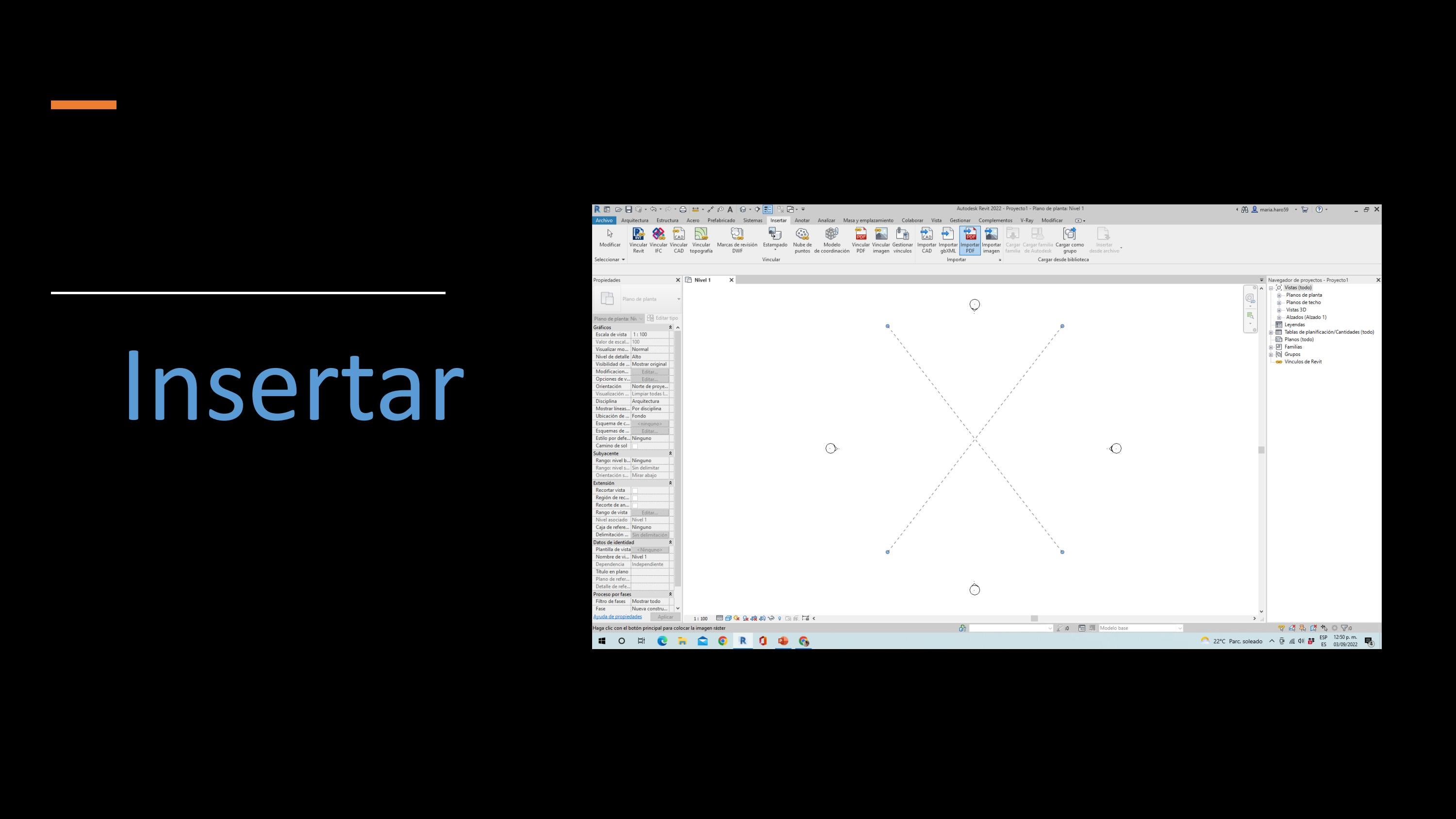 MANUAL REVIT PARA PRINCIPIANTES (10) INSERTAR CAD, PDF (IMPORTAR Y ...