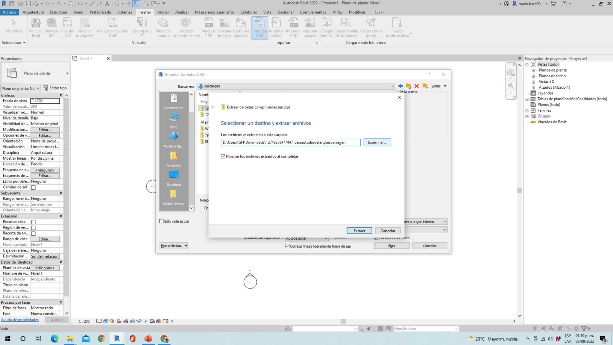 MANUAL REVIT PARA PRINCIPIANTES (10) INSERTAR CAD, PDF (IMPORTAR Y ...