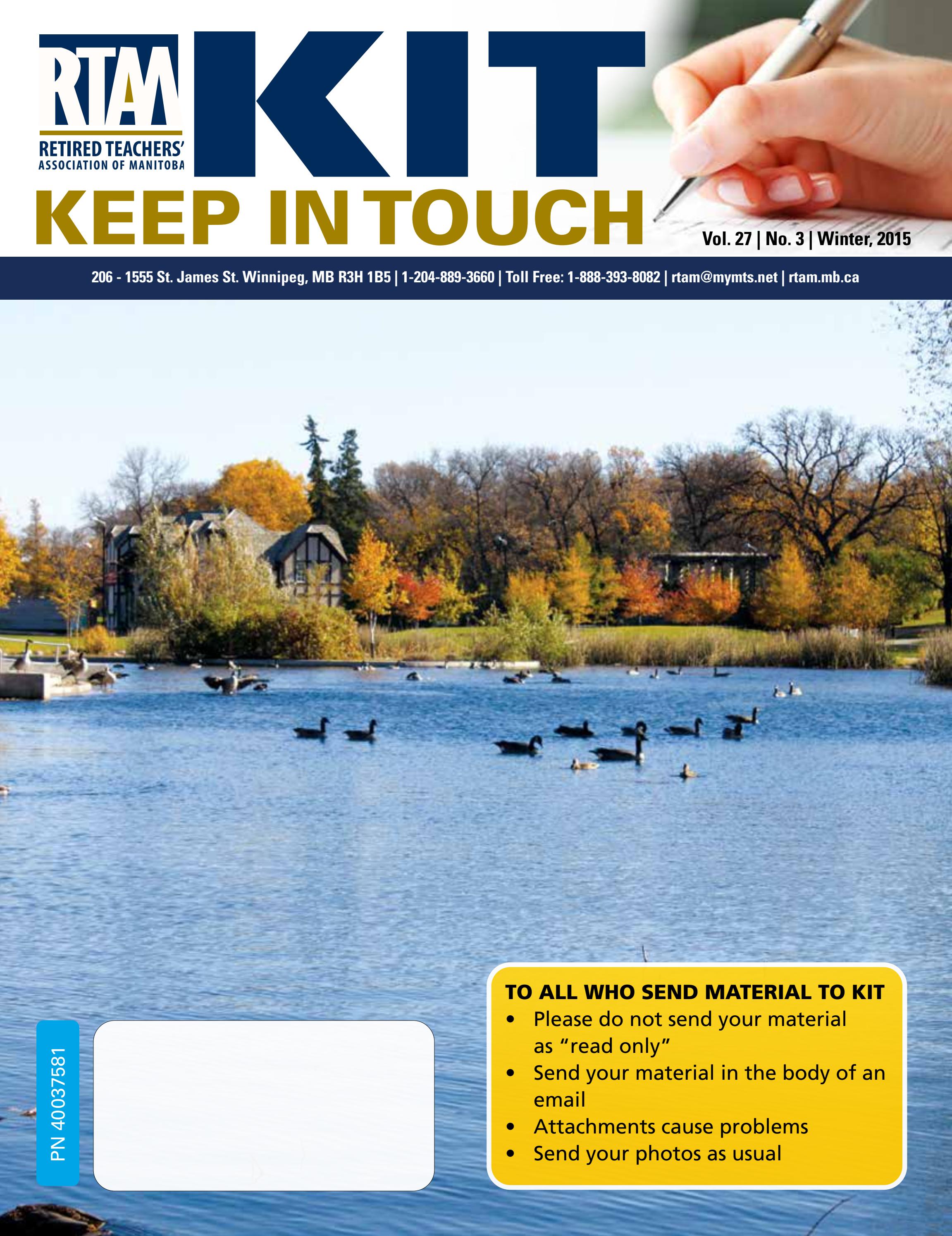 KIT Magazine - Winter 2015 by retiredteachers - Issuu