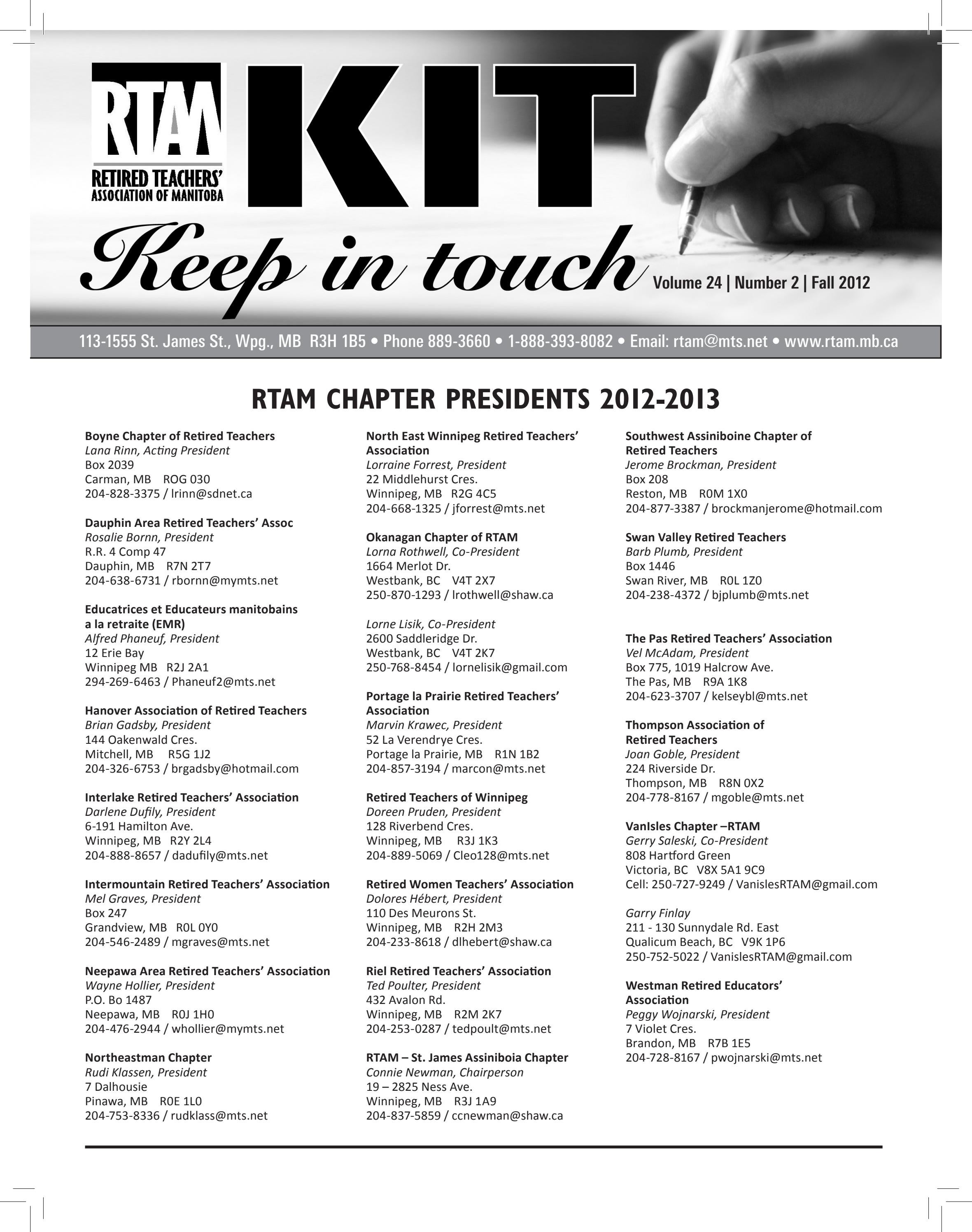 KIT Magazine - Fall 2012 by retiredteachers - Issuu