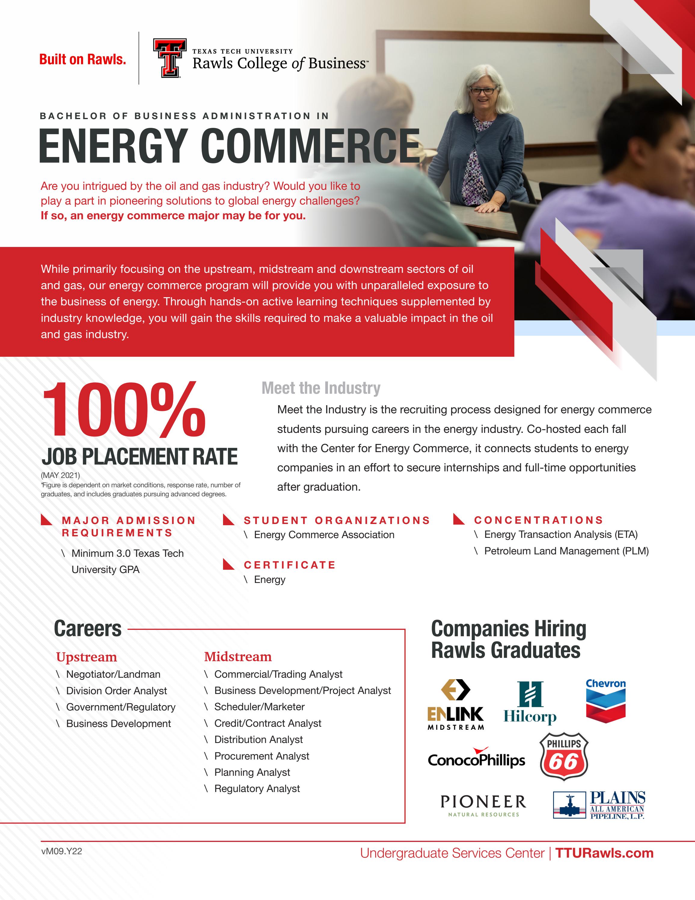 Energy Commerce One Pager by Rawls College of Business - Issuu
