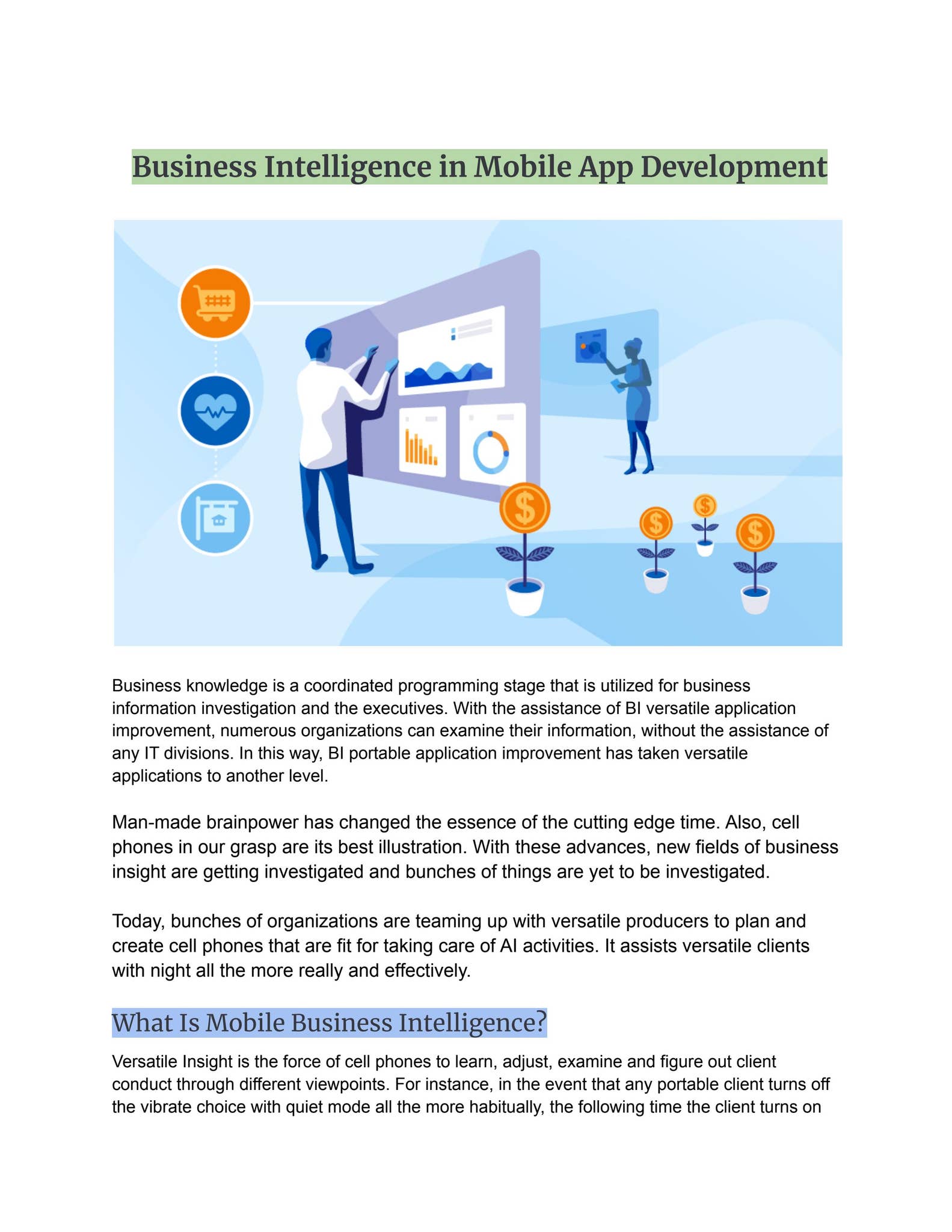 Business Intelligence in Mobile App Development by quickensol IT ...