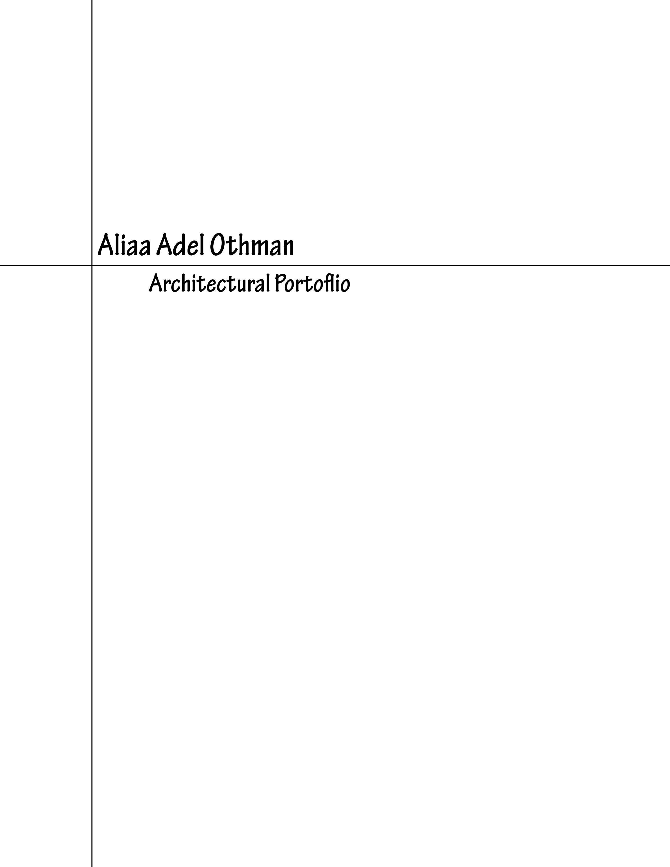 Aliaa Adel Othman- Architectural Portfolio by Aliaa Adel - Issuu