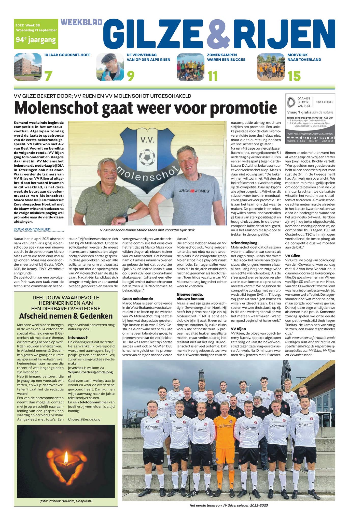 Weekblad Gilze en Rijen 21-09-2022 by Uitgeverij Em de Jong - Issuu