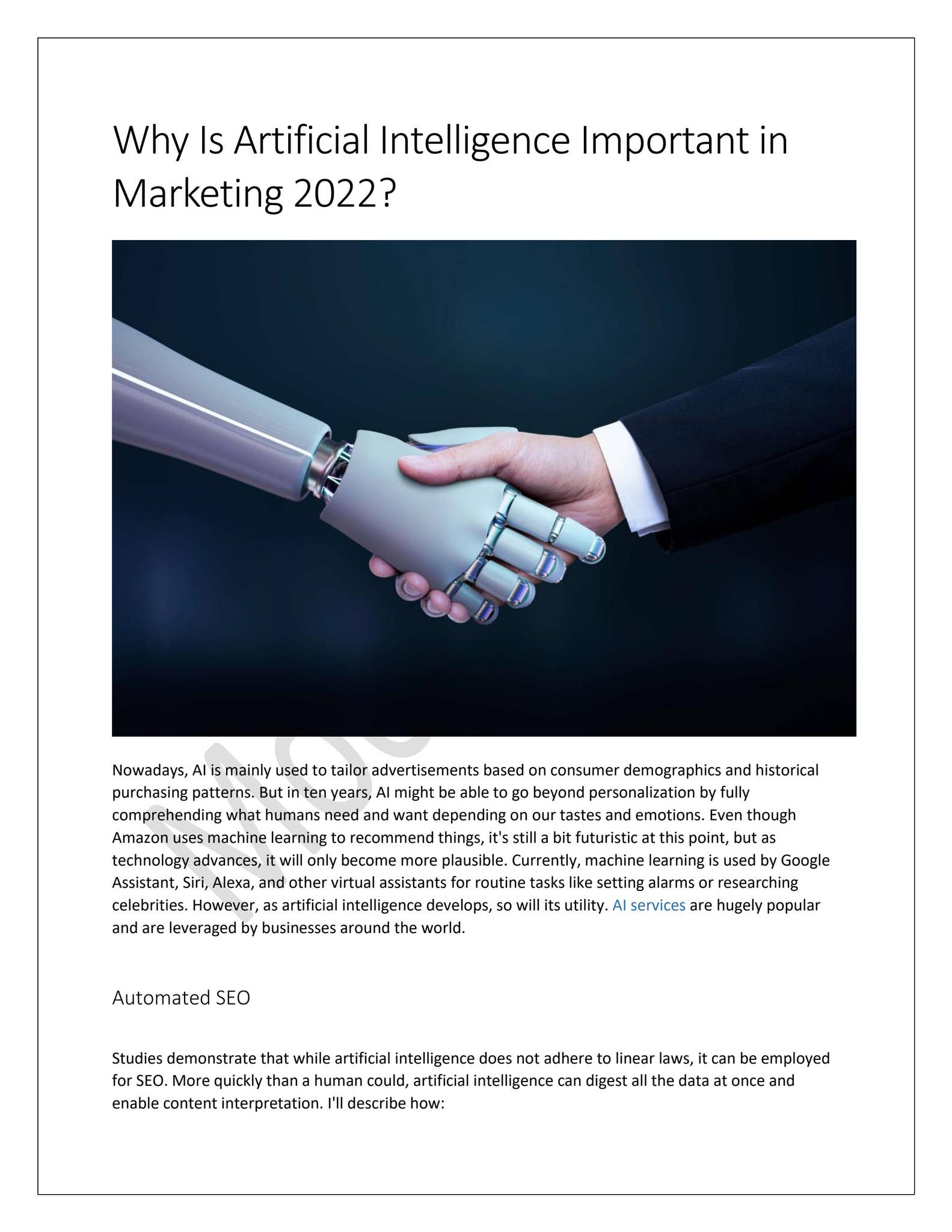 Why Is Artificial Intelligence Important in Marketing 2022? by MoogleLabs - Issuu