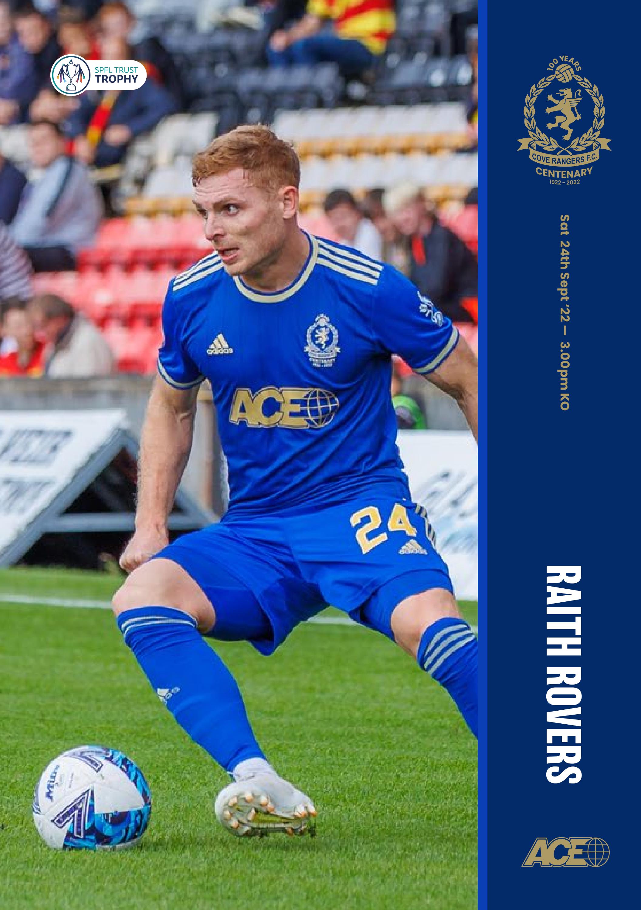 Cove Rangers FC Match Programme — vs. Raith Rovers 24.09.22 by ...