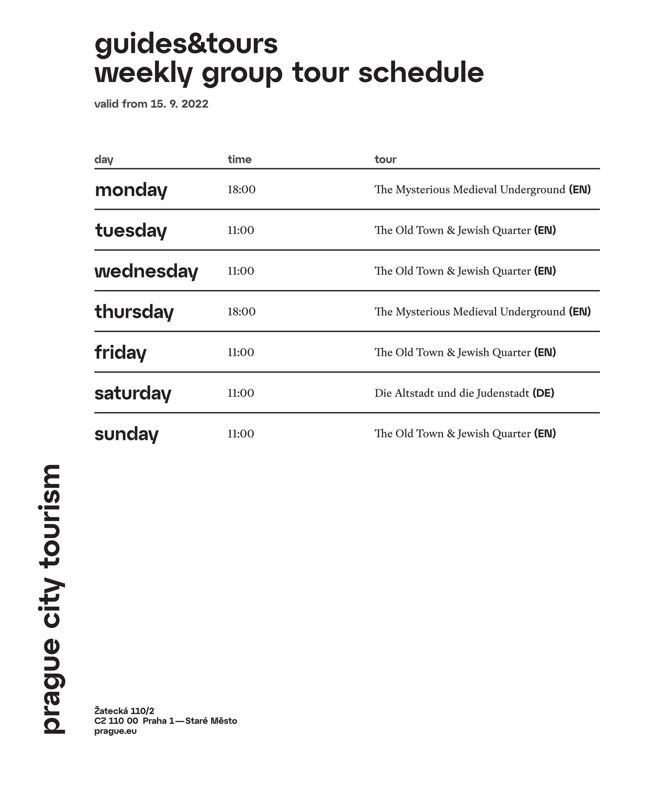 guides&tours - weekly group tour schedule by Prague.eu - Issuu