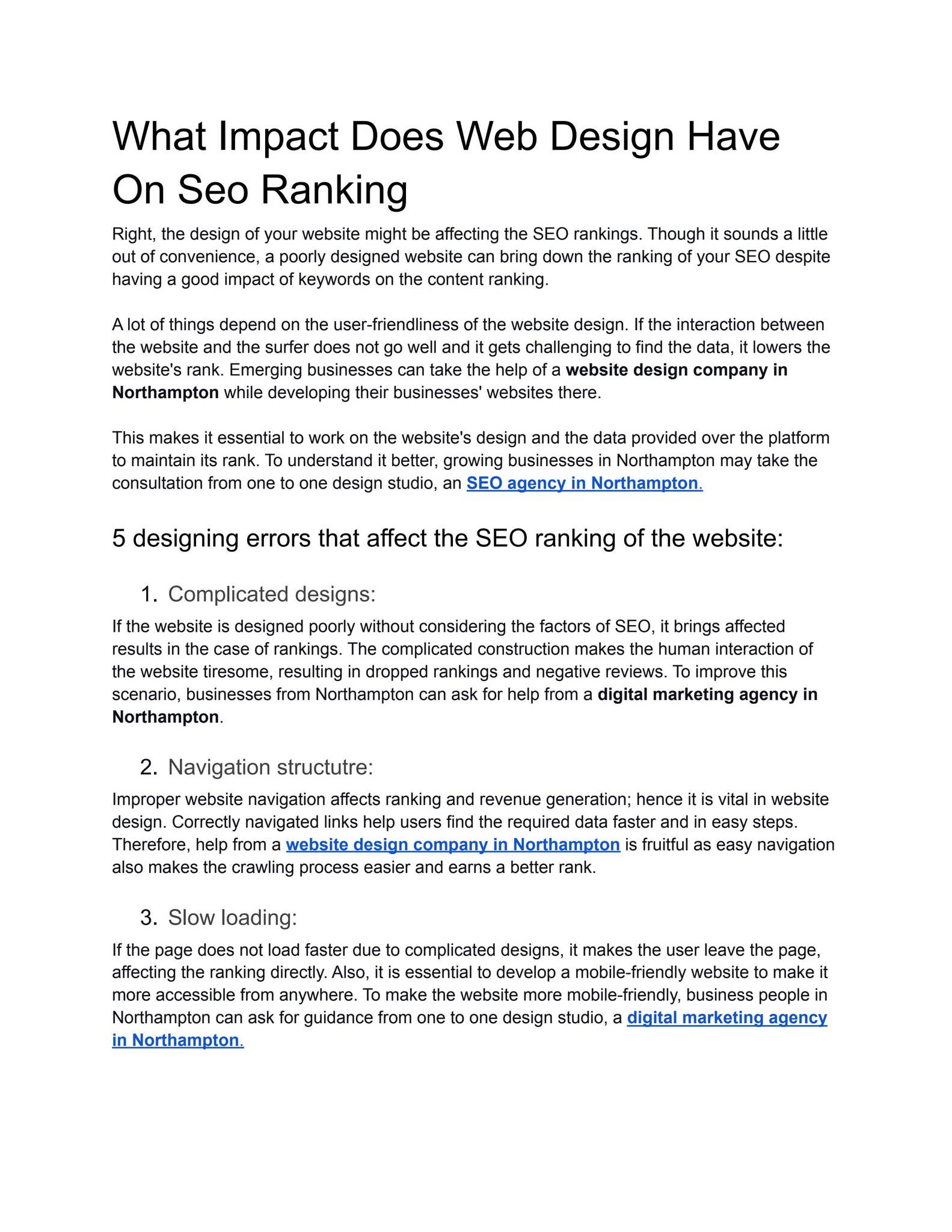 How Does Web Design Affect SEO Ranking? by onetoone design - Issuu