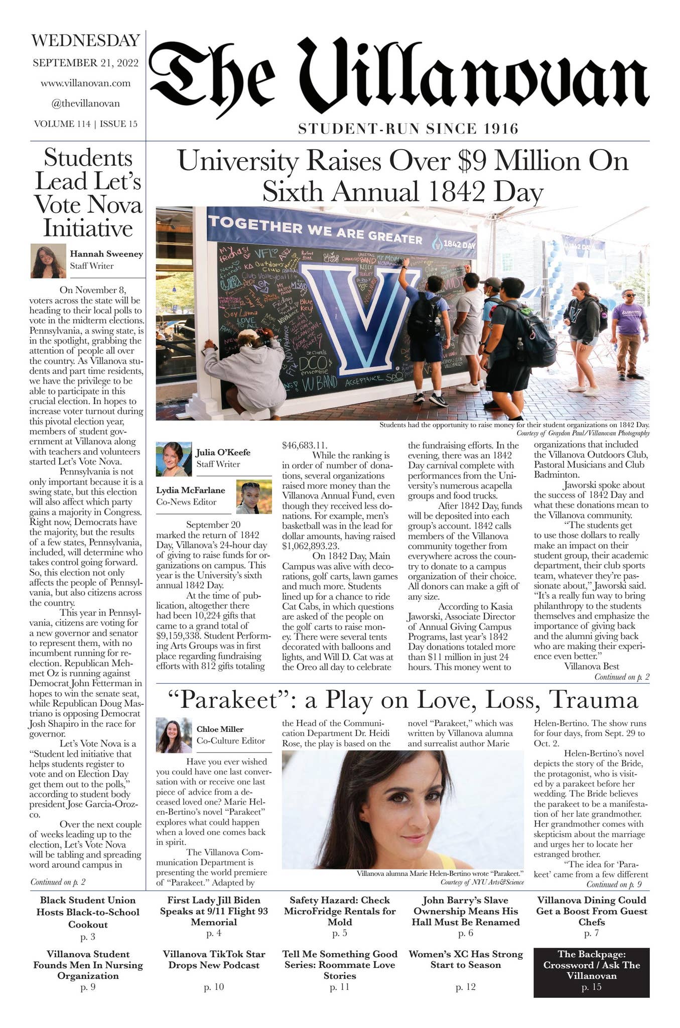 The Villanovan | Volume 114, Issue 15: September 21, 2022 by The ...