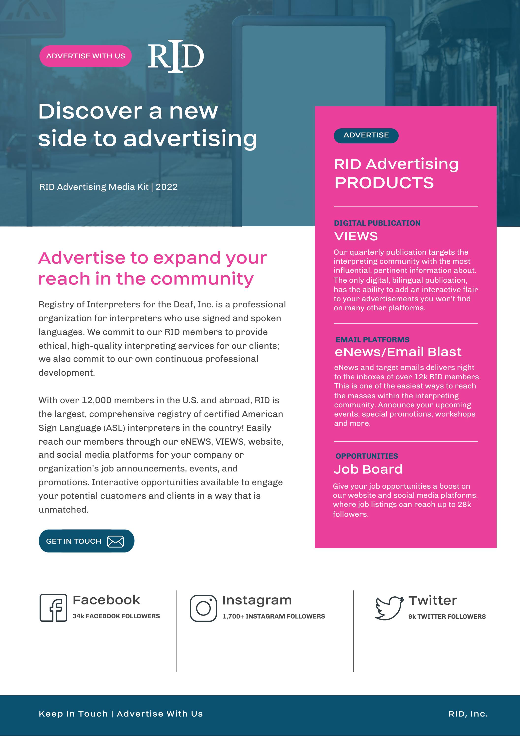 RID Advertising Kit | 2022 by Registry of Interpreters for the Deaf - Issuu
