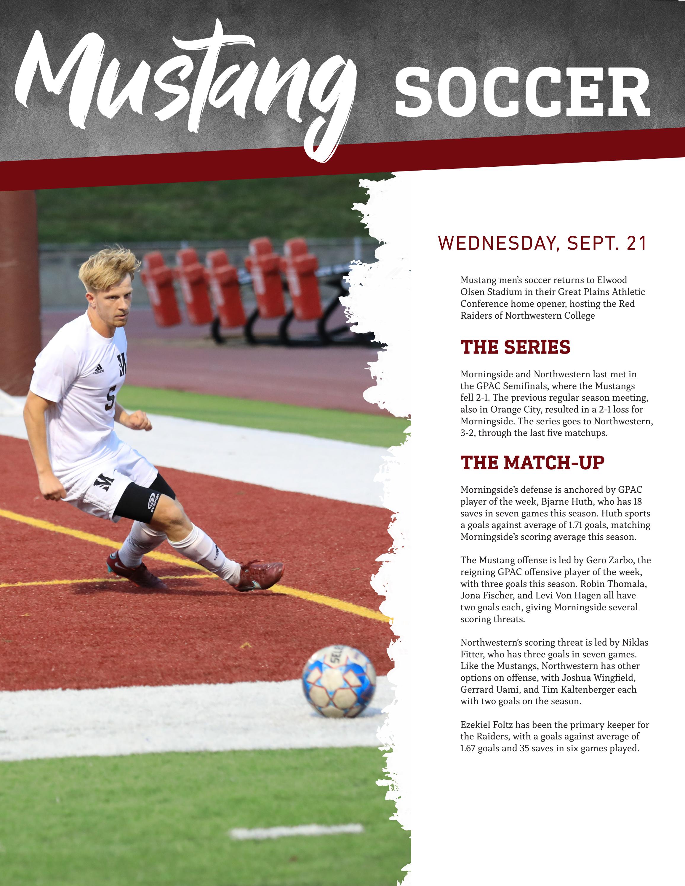 Men's Soccer Game Day Program - Northwestern 9/21/22 by Morningside ...