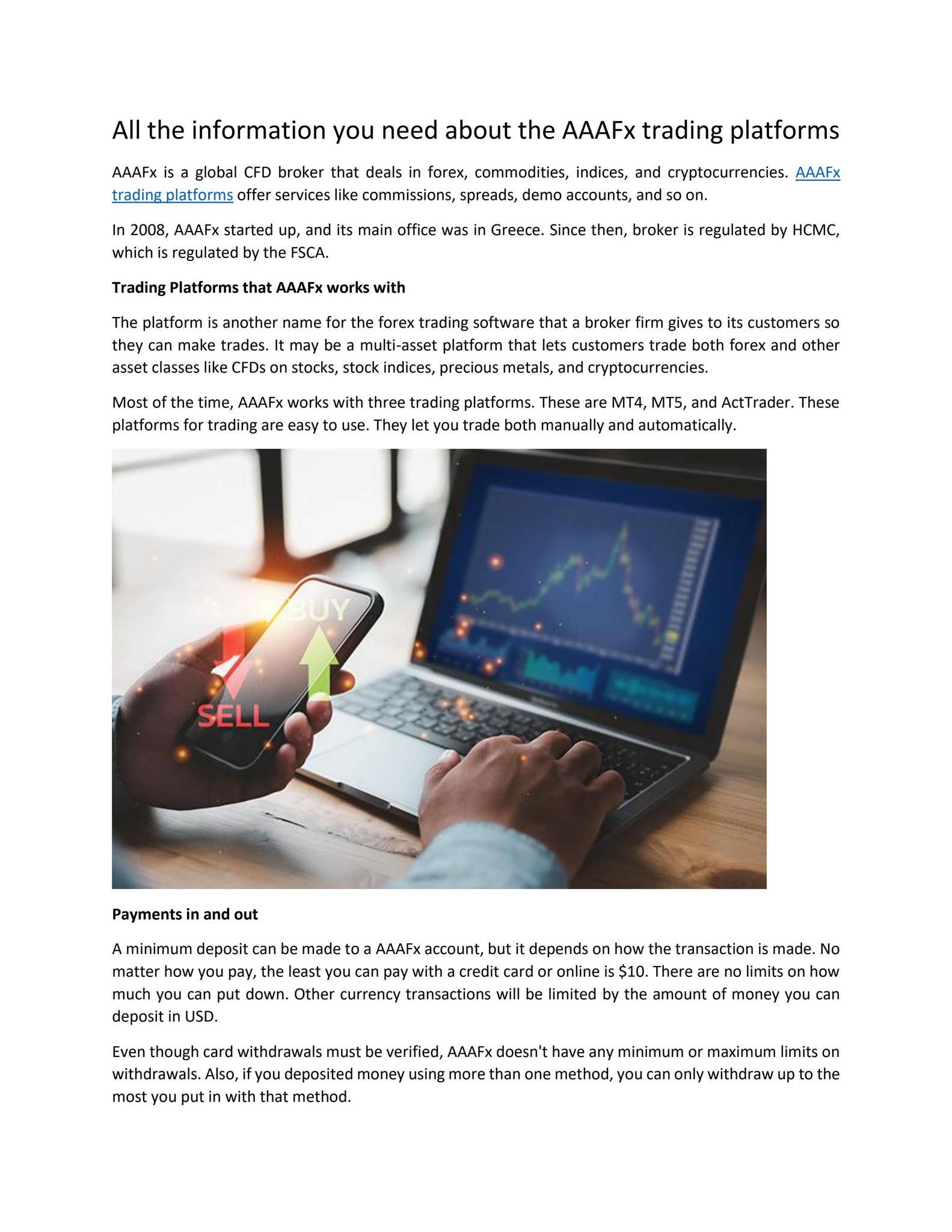 All the information you need about the AAAFx trading platforms by ...