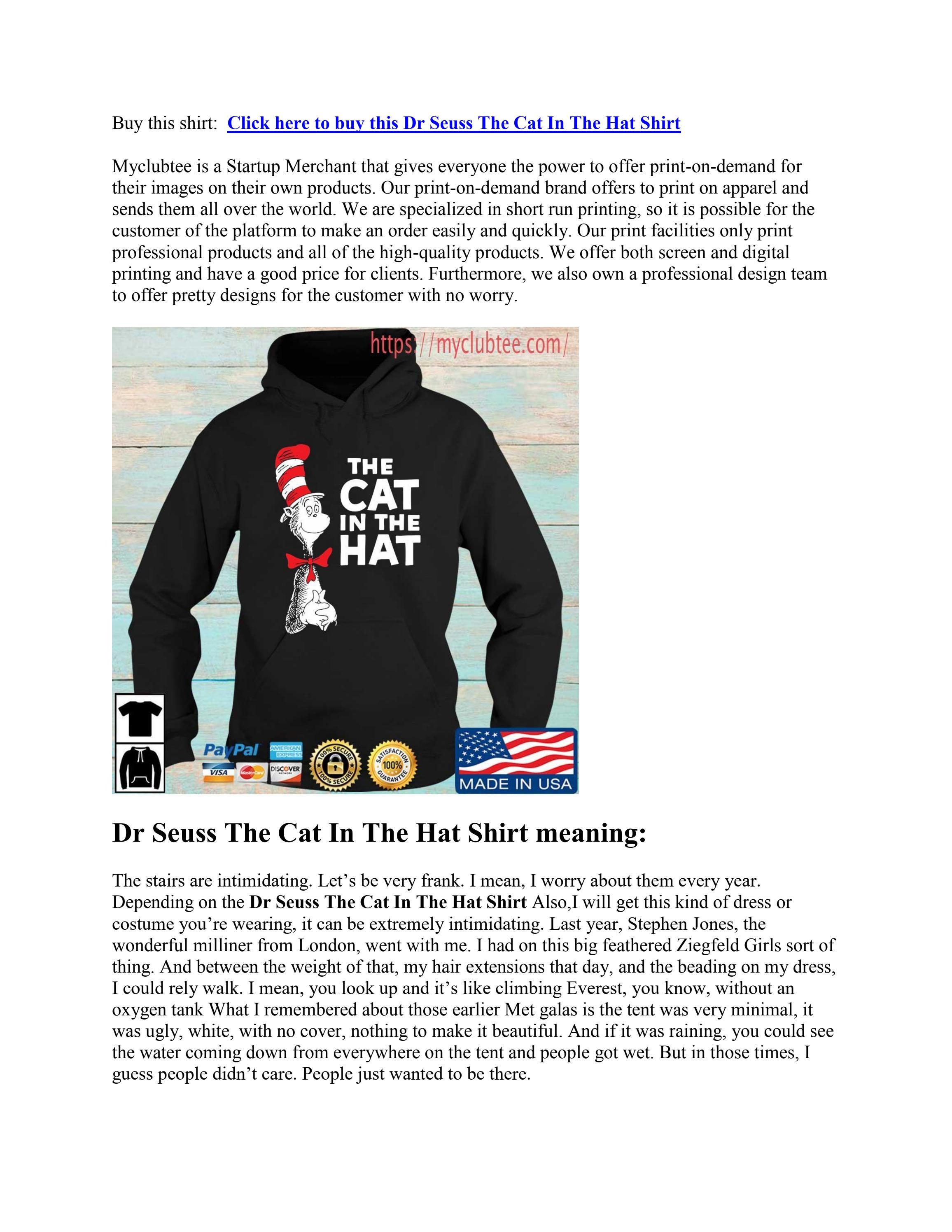 Dr Seuss The Cat In The Hat Shirt By Shirt Myclubtee Issuu